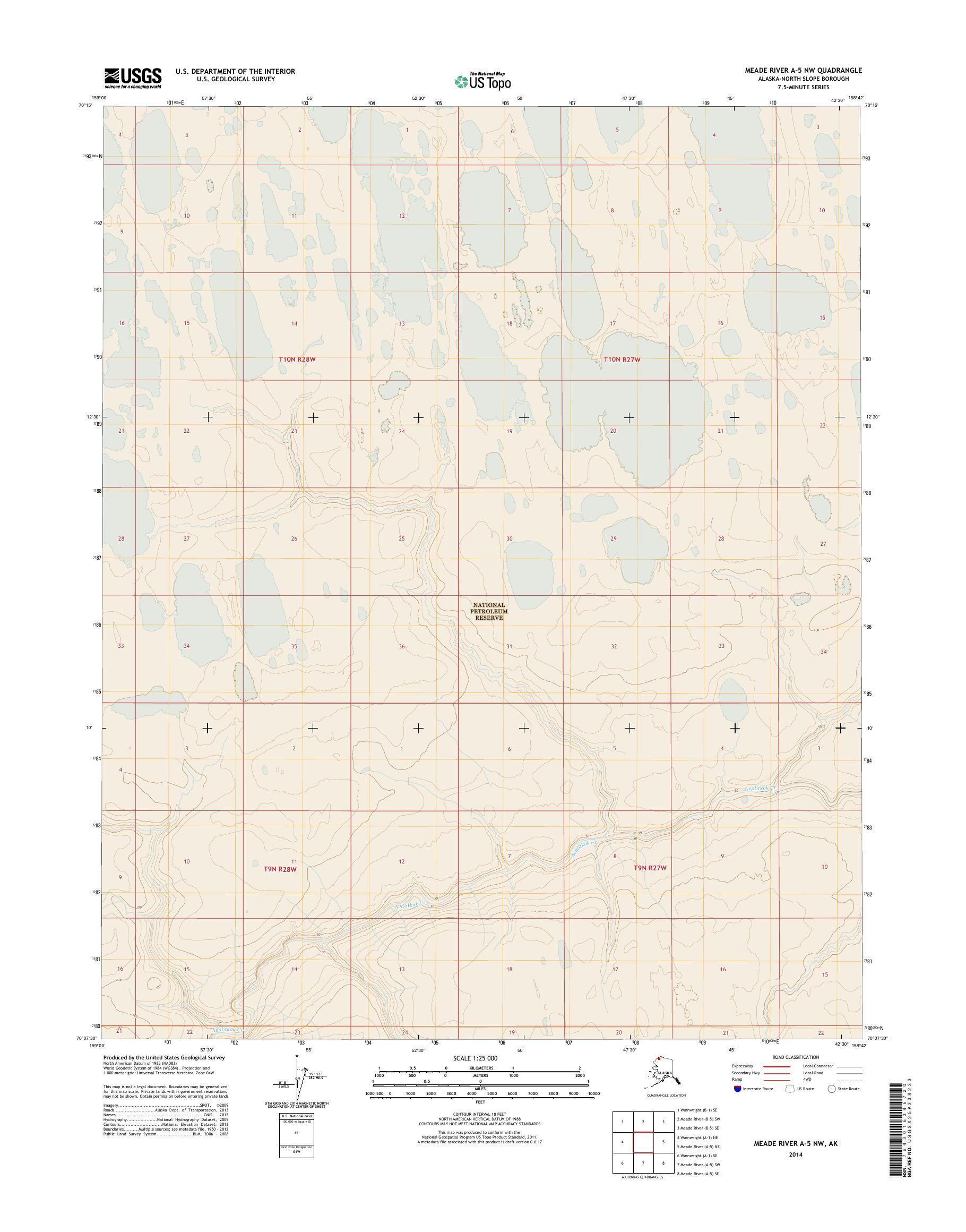 Meade River A-5 NW Alaska US Topo Map – MyTopo Map Store