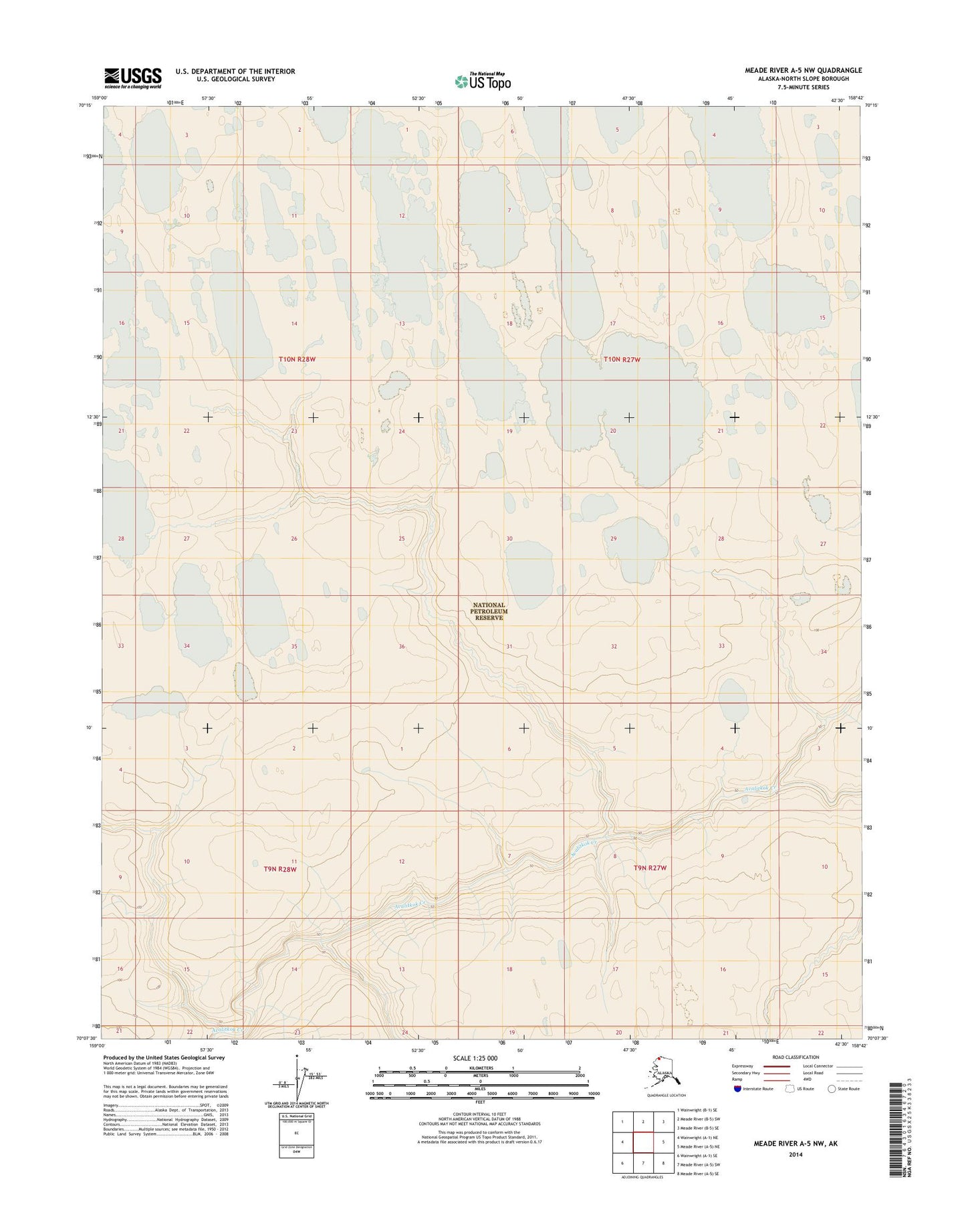 Meade River A-5 NW Alaska US Topo Map – MyTopo Map Store