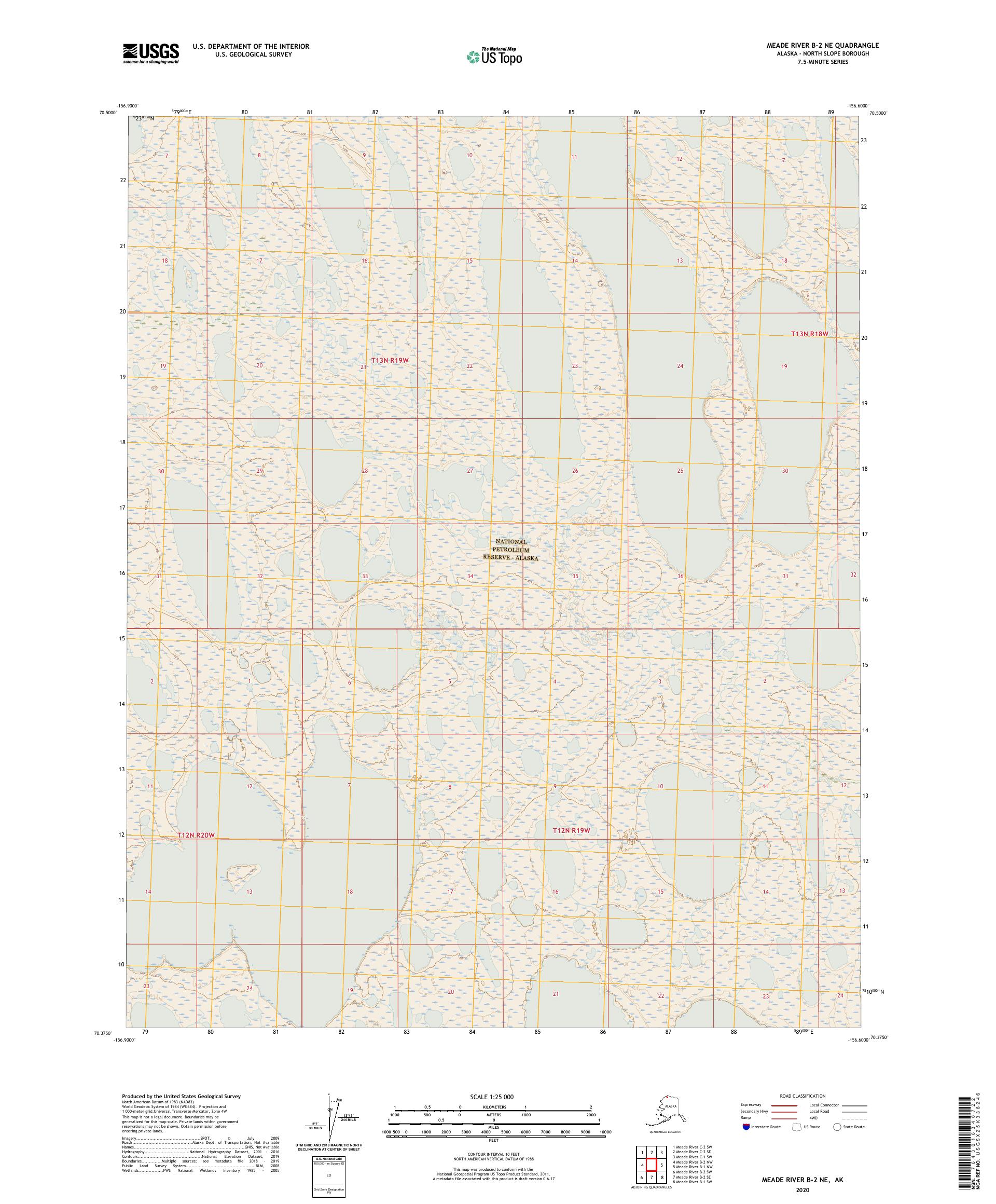 Meade River B-2 NE Alaska US Topo Map – MyTopo Map Store
