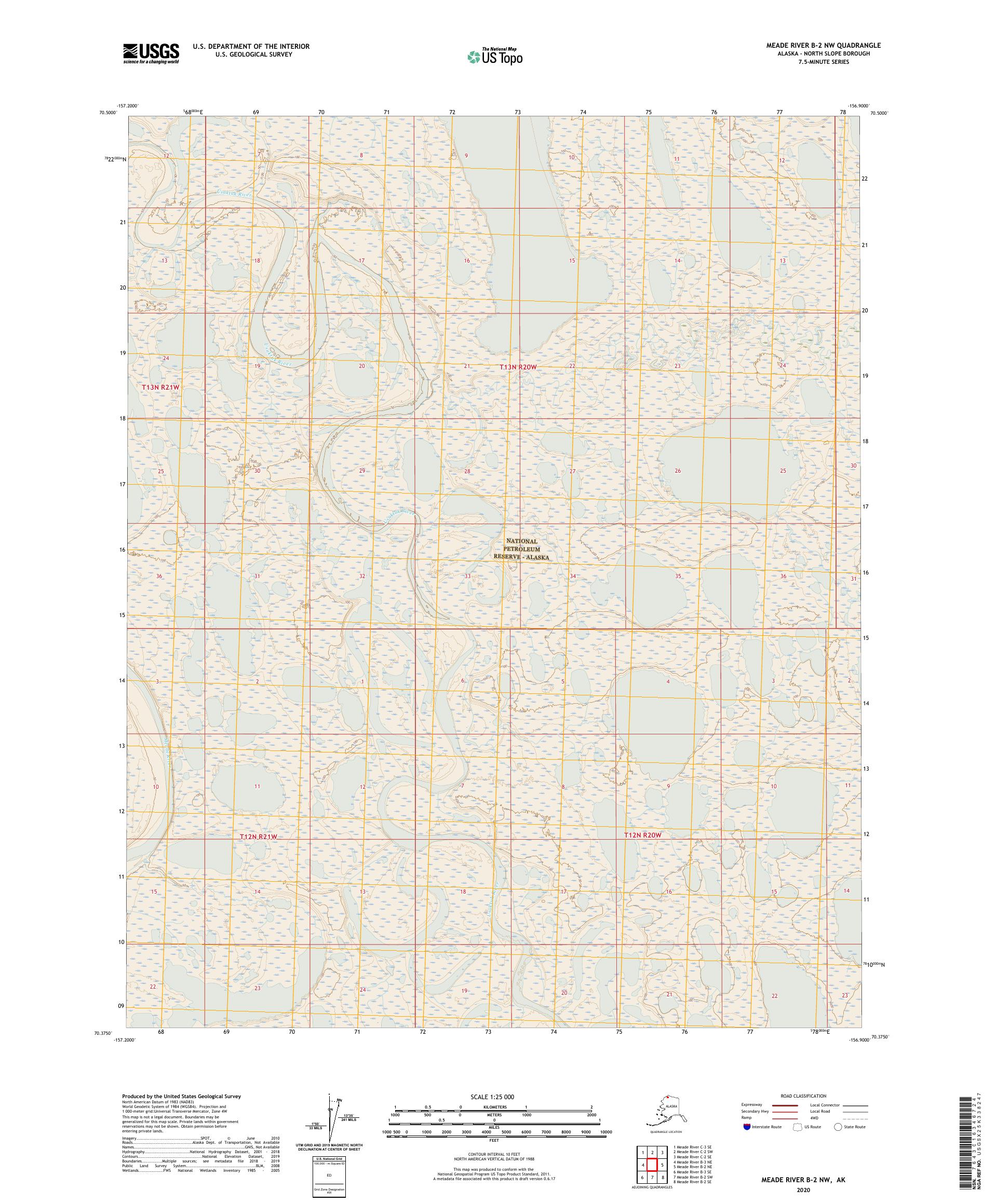 Meade River B-2 NW Alaska US Topo Map – MyTopo Map Store