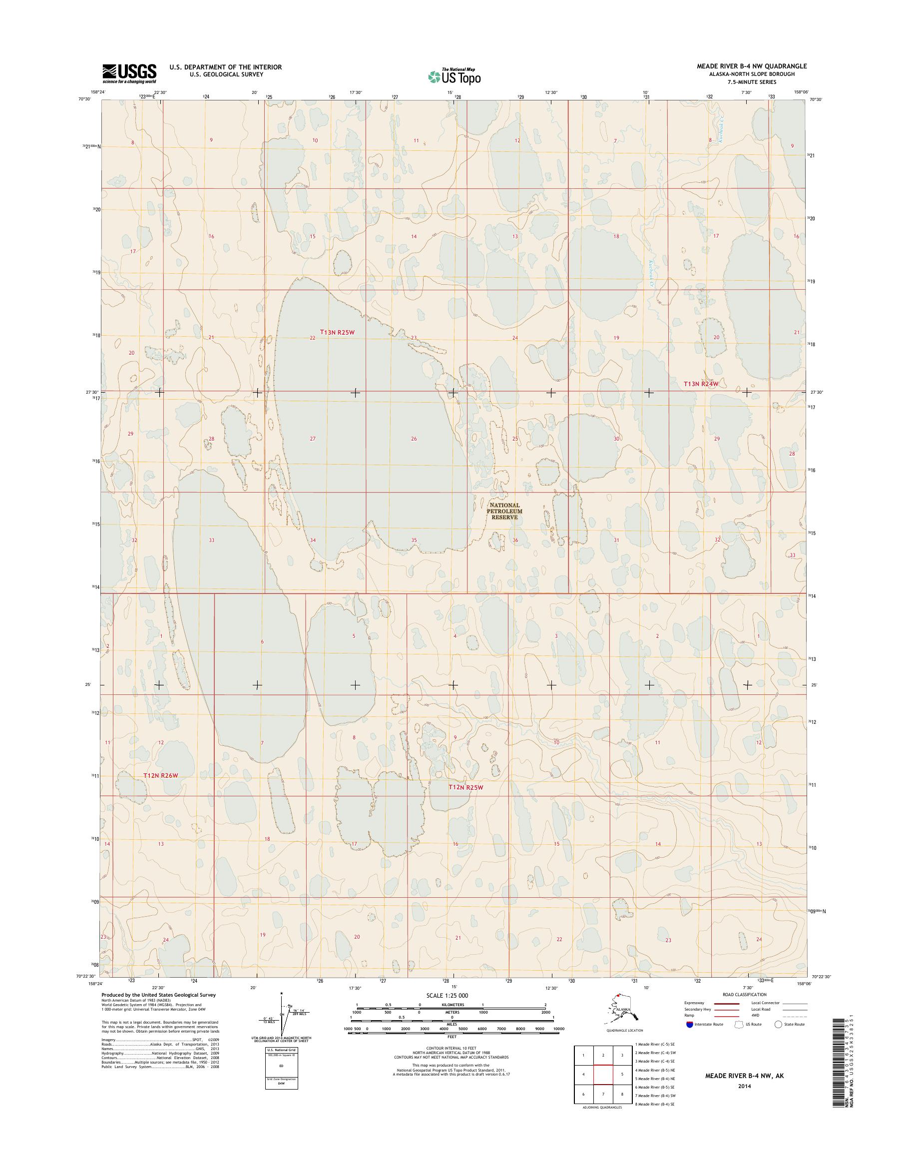 Meade River B-4 NW Alaska US Topo Map – MyTopo Map Store
