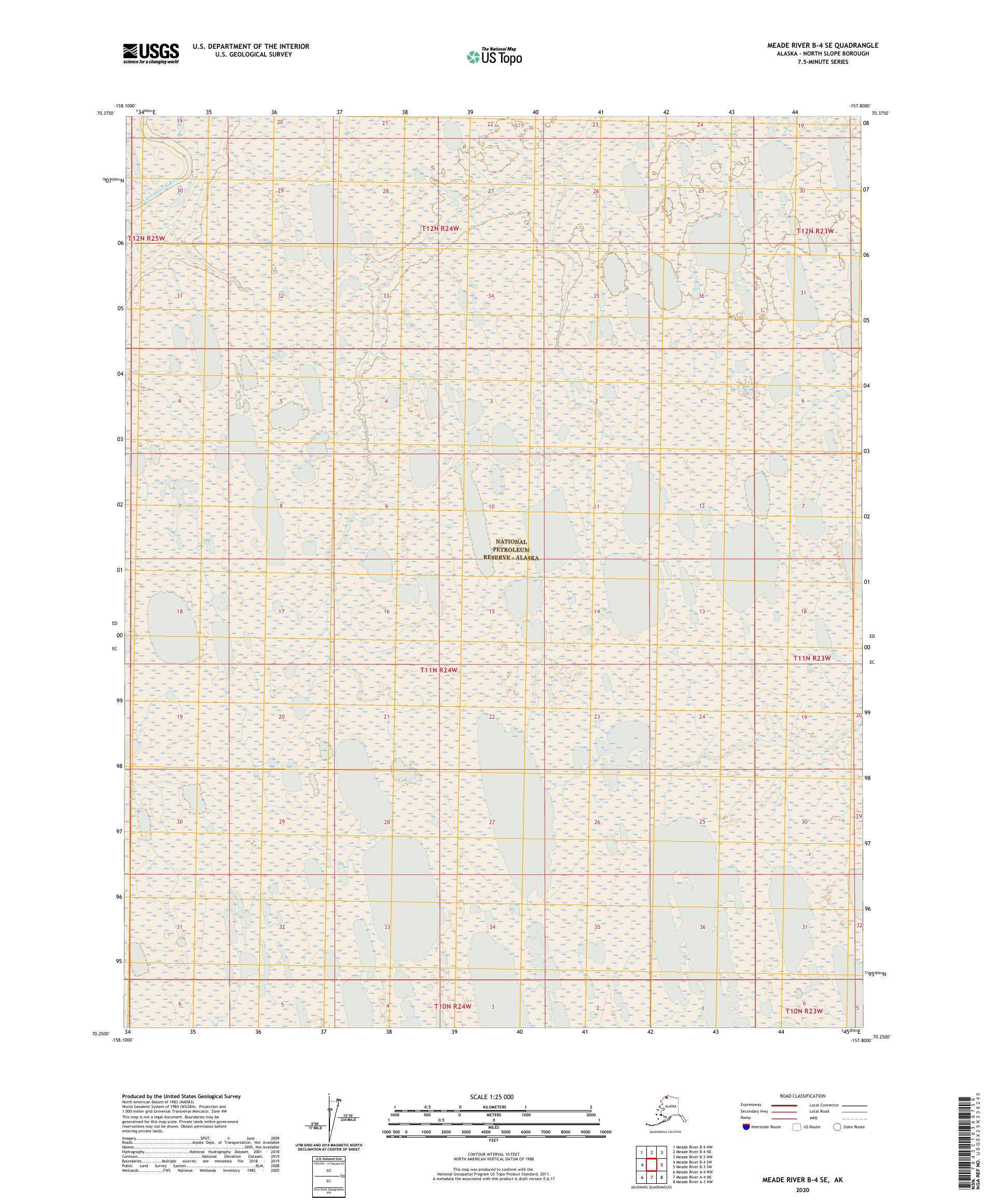 Meade River B-4 SE Alaska US Topo Map – MyTopo Map Store