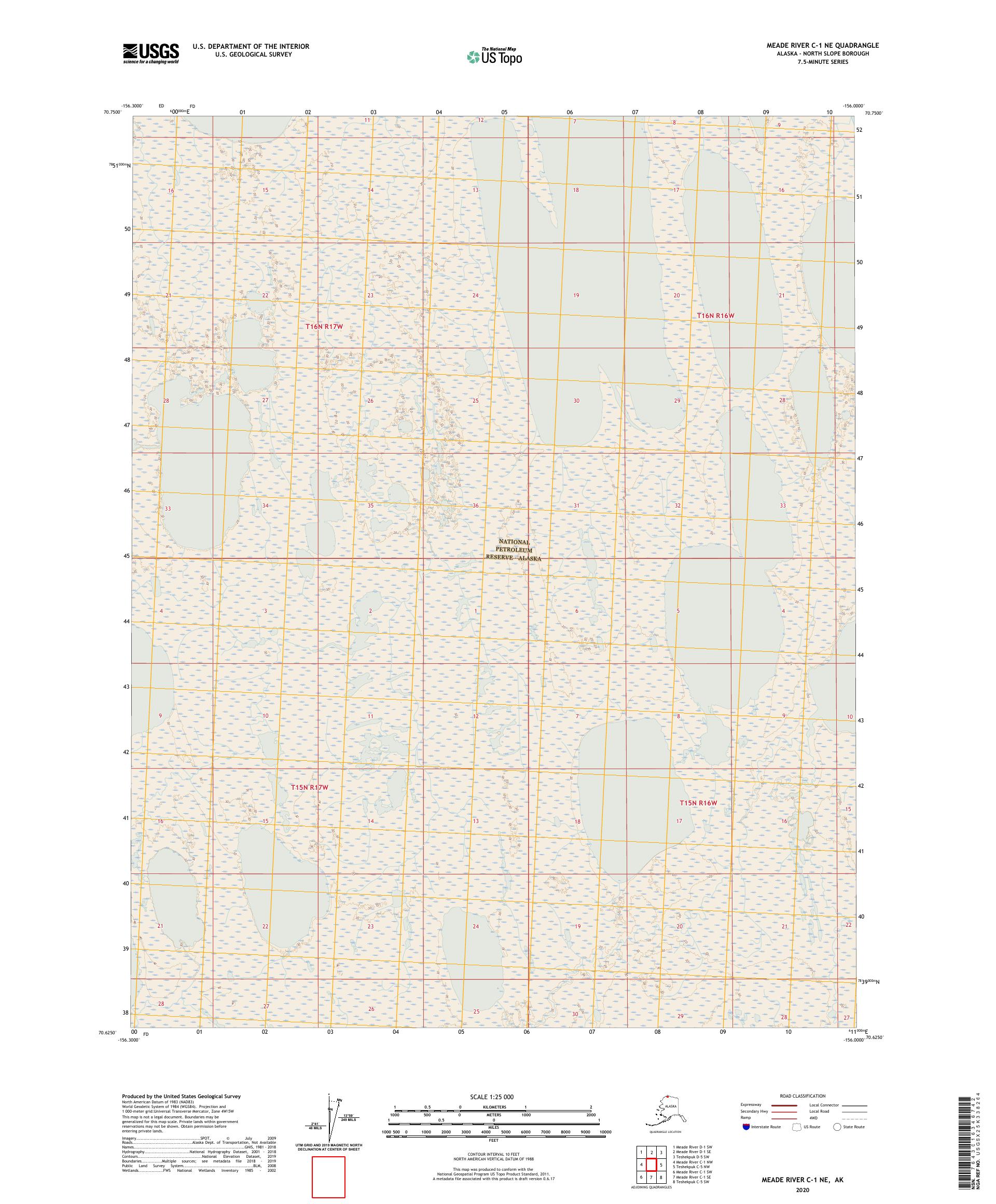 Meade River C-1 NE Alaska US Topo Map – MyTopo Map Store