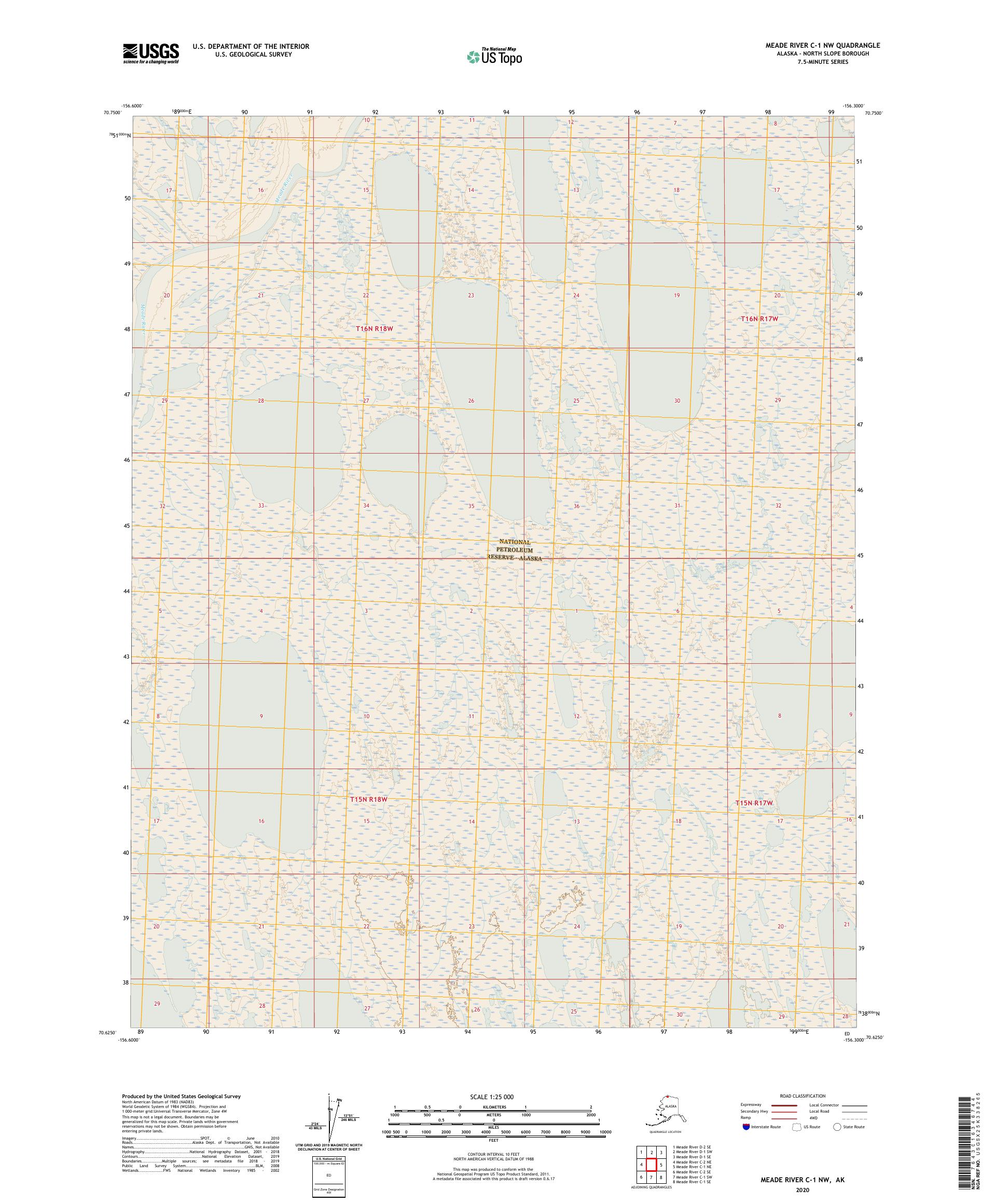 Meade River C-1 NW Alaska US Topo Map – MyTopo Map Store