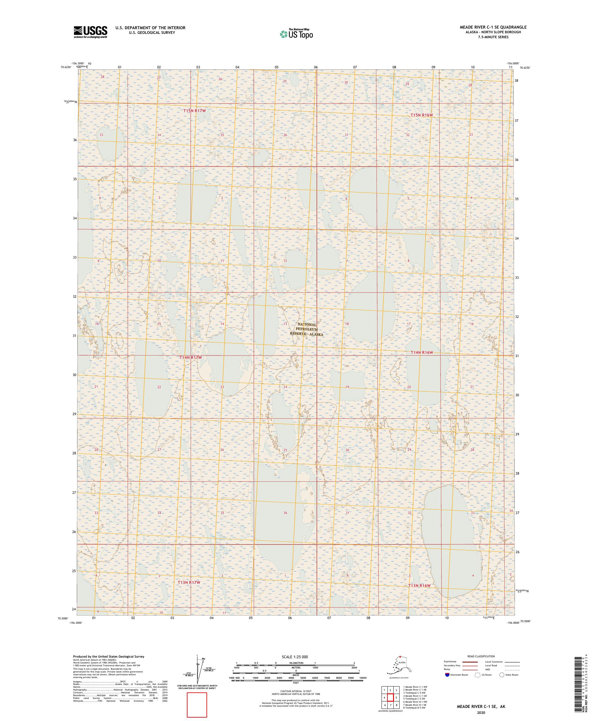 Meade River C-1 SE Alaska US Topo Map – MyTopo Map Store