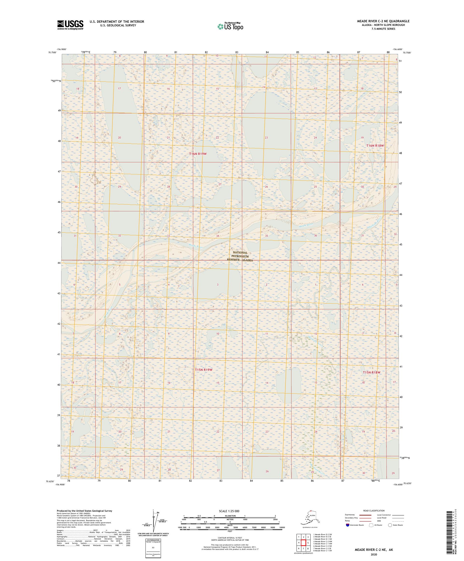 Meade River C-2 NE Alaska US Topo Map – MyTopo Map Store