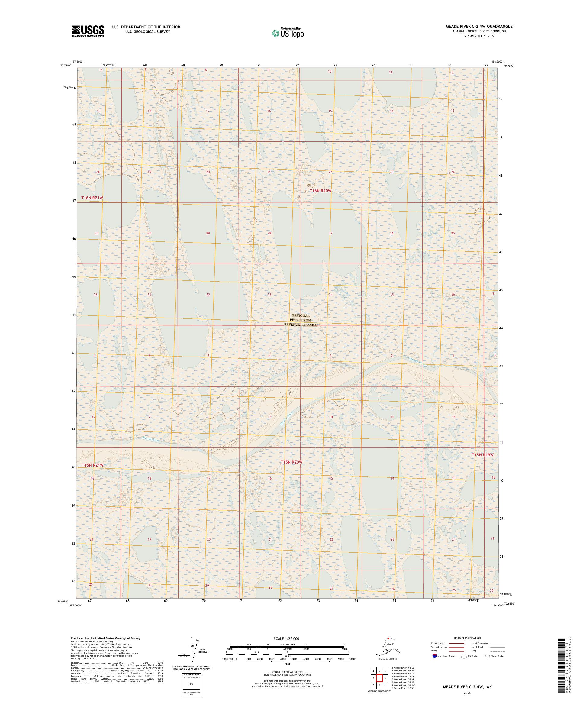Meade River C-2 NW Alaska US Topo Map – MyTopo Map Store