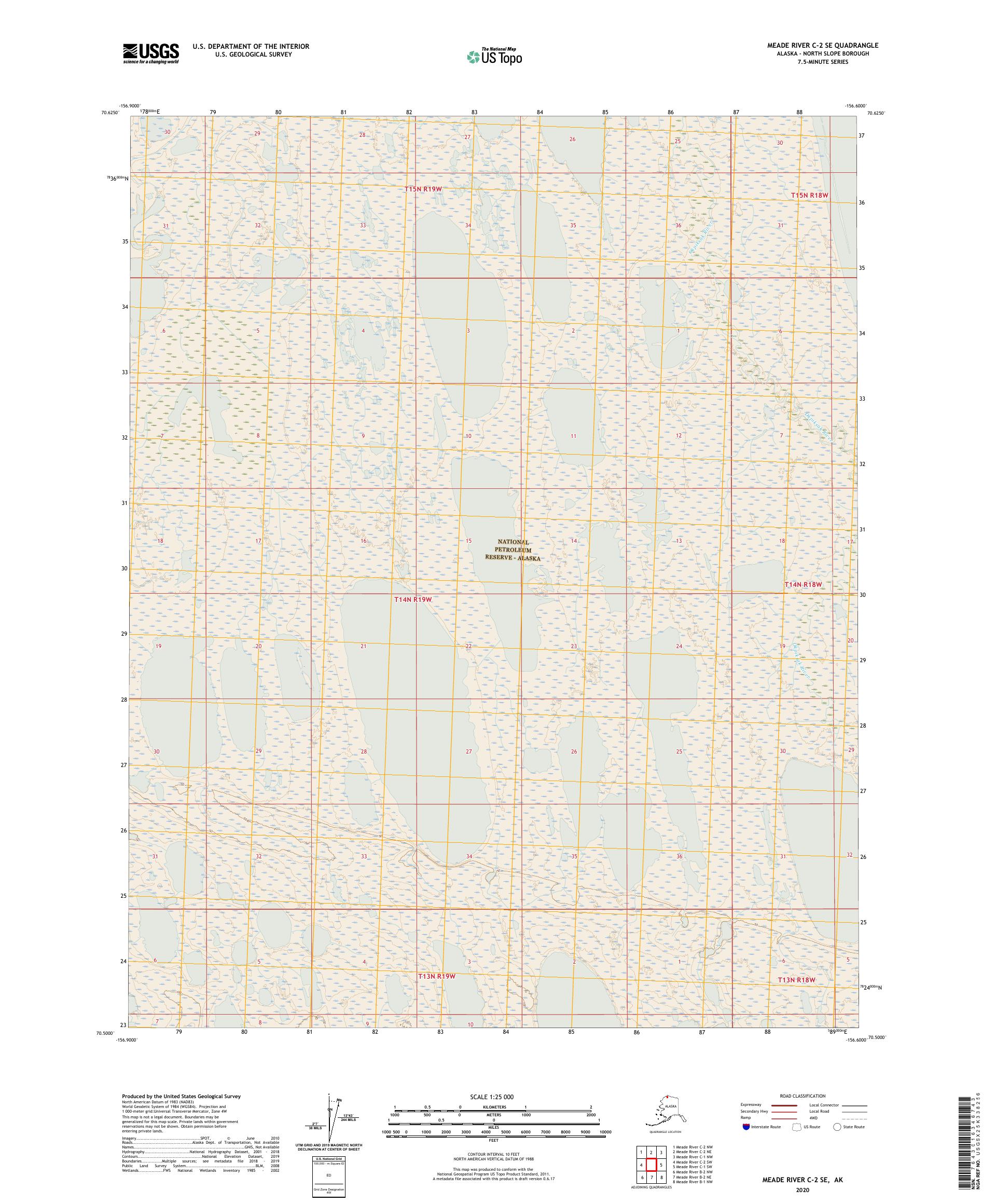Meade River C-2 SE Alaska US Topo Map – MyTopo Map Store