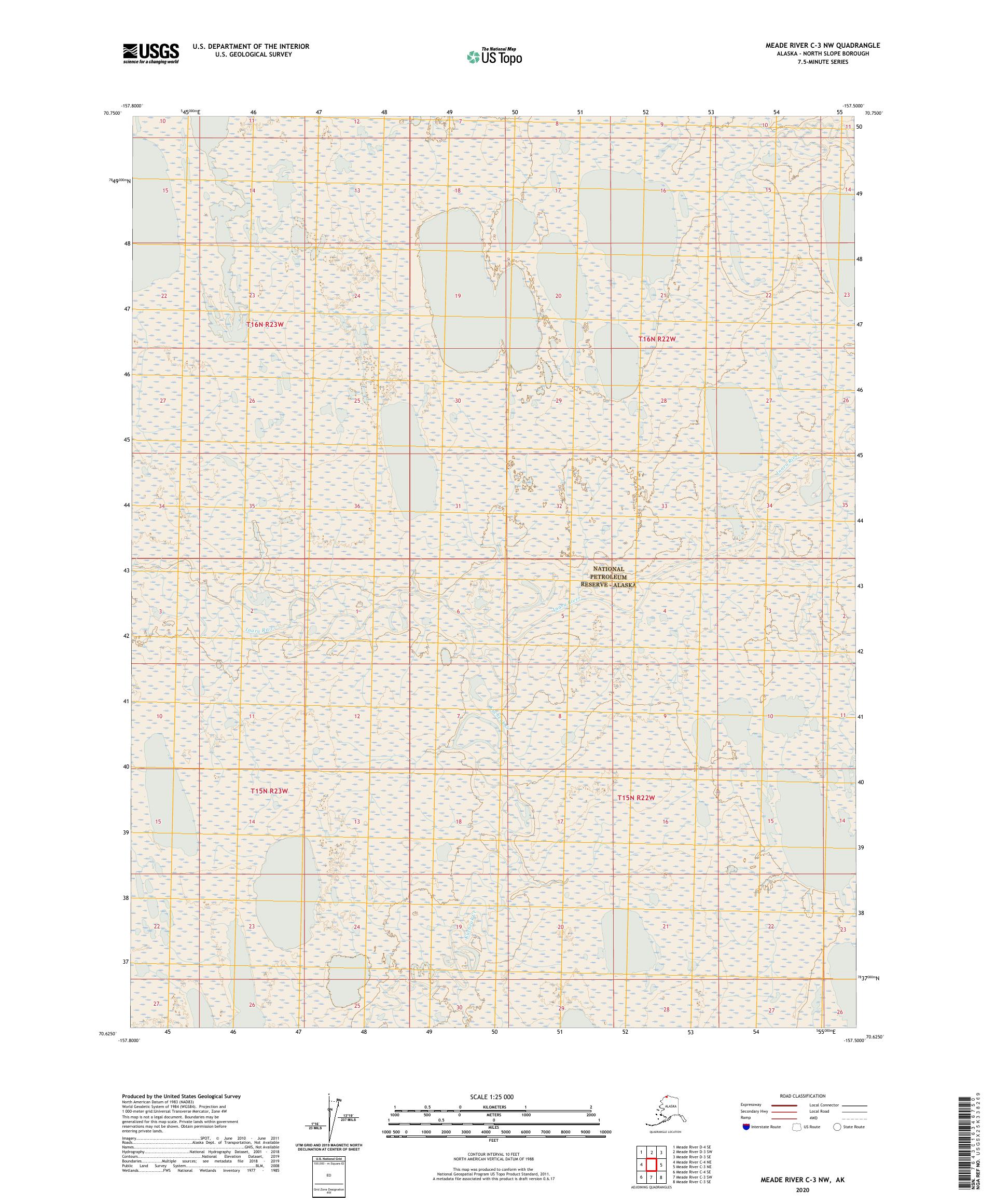 Meade River C-3 NW Alaska US Topo Map – MyTopo Map Store