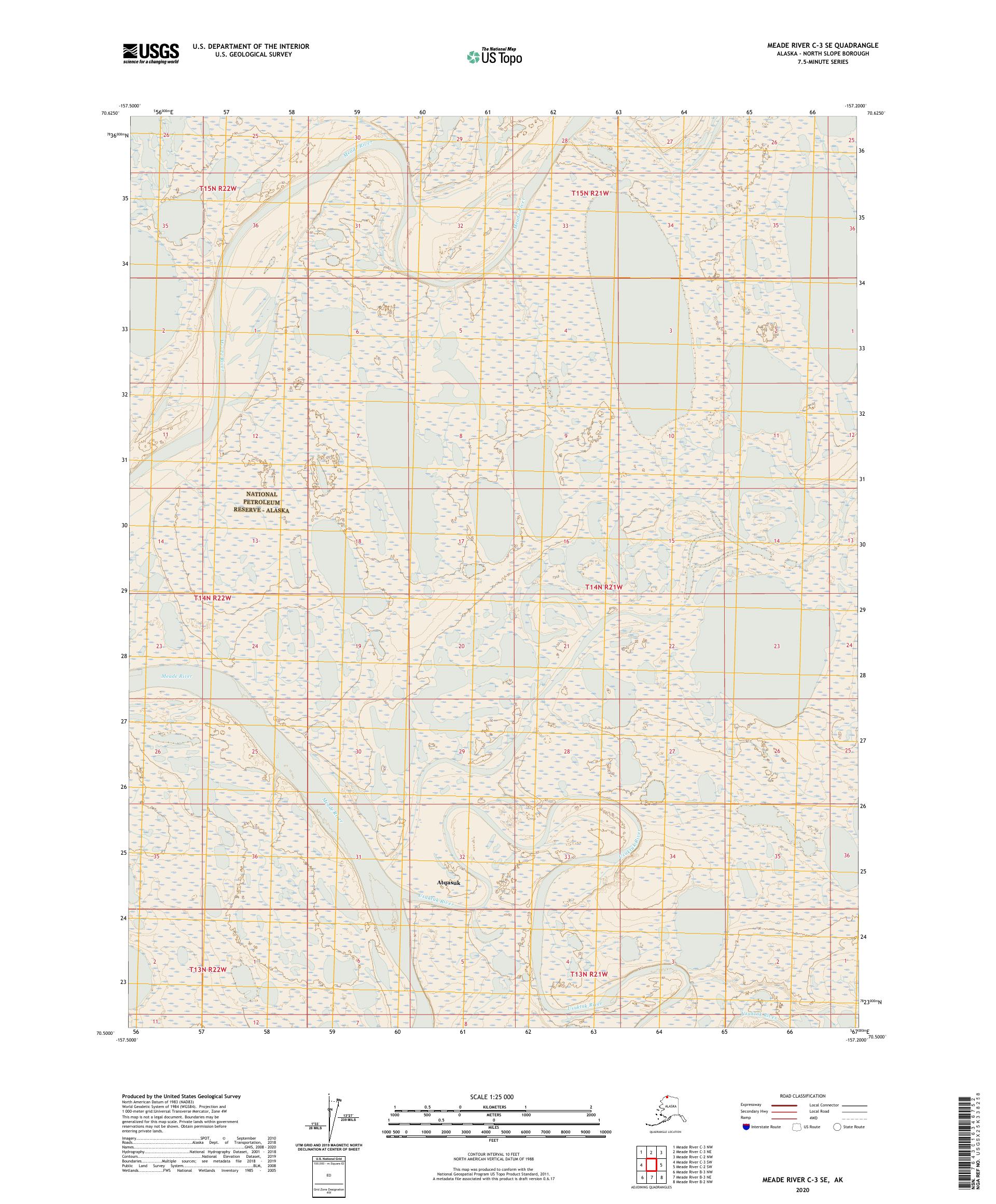 Meade River C-3 SE Alaska US Topo Map – MyTopo Map Store