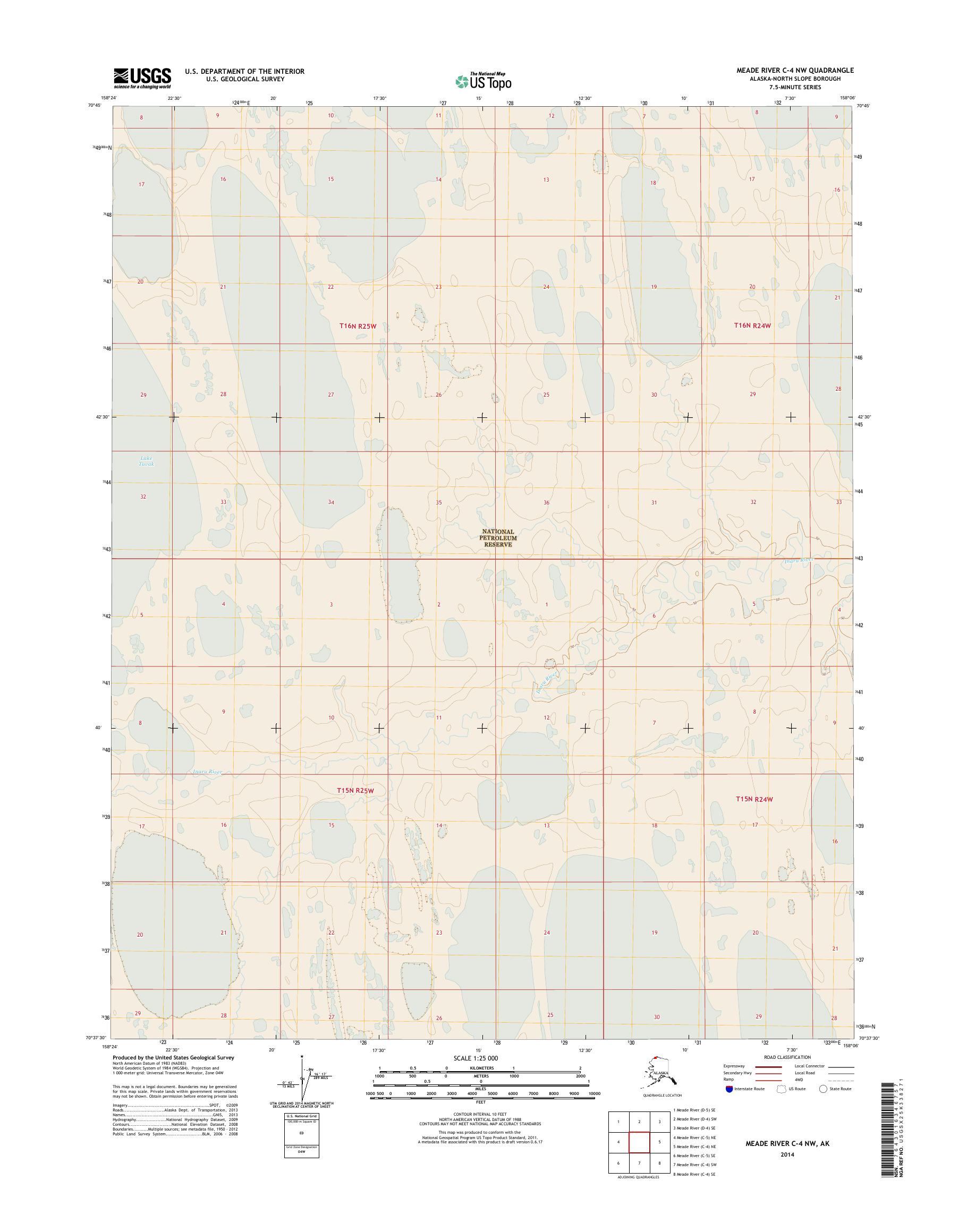 Meade River C-4 NW Alaska US Topo Map – MyTopo Map Store