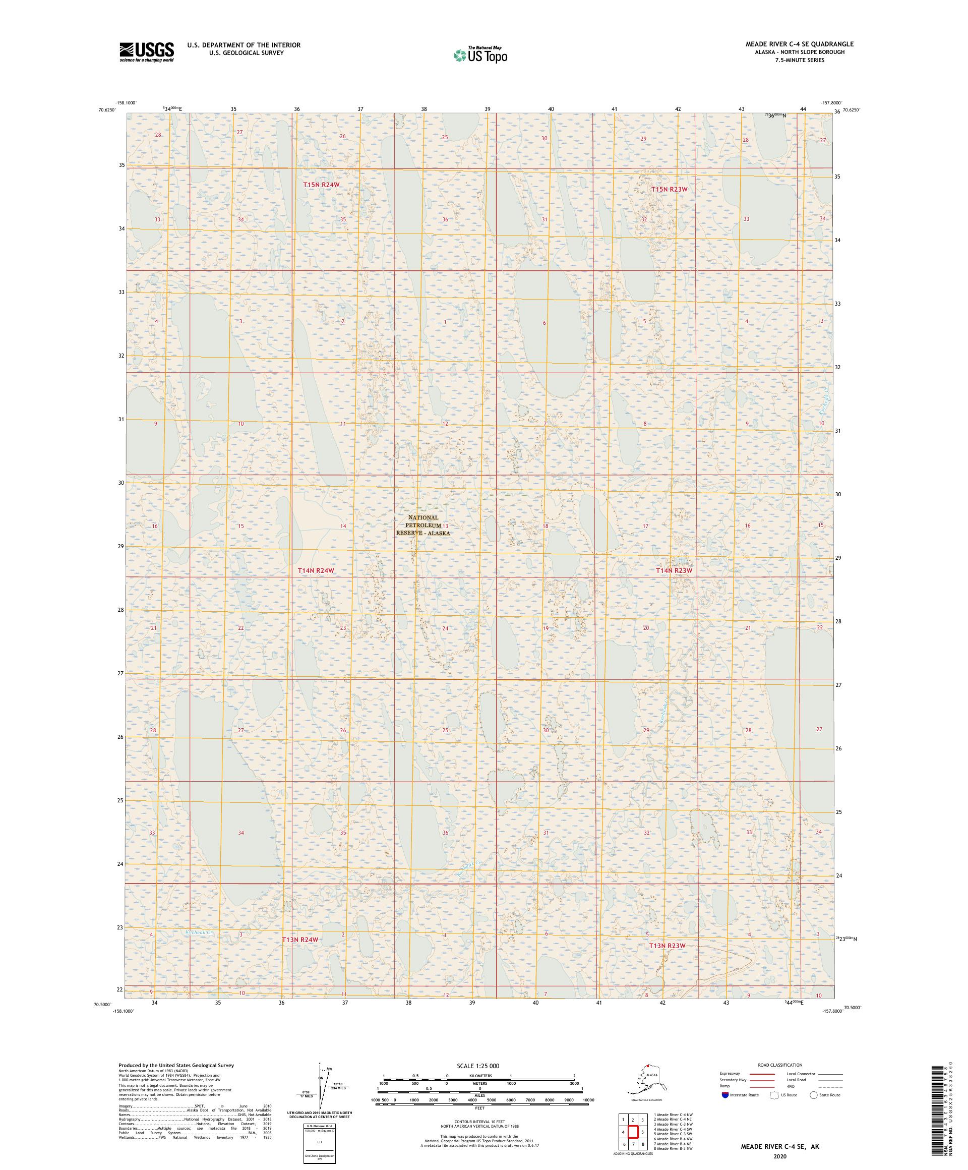 Meade River C-4 SE Alaska US Topo Map – MyTopo Map Store