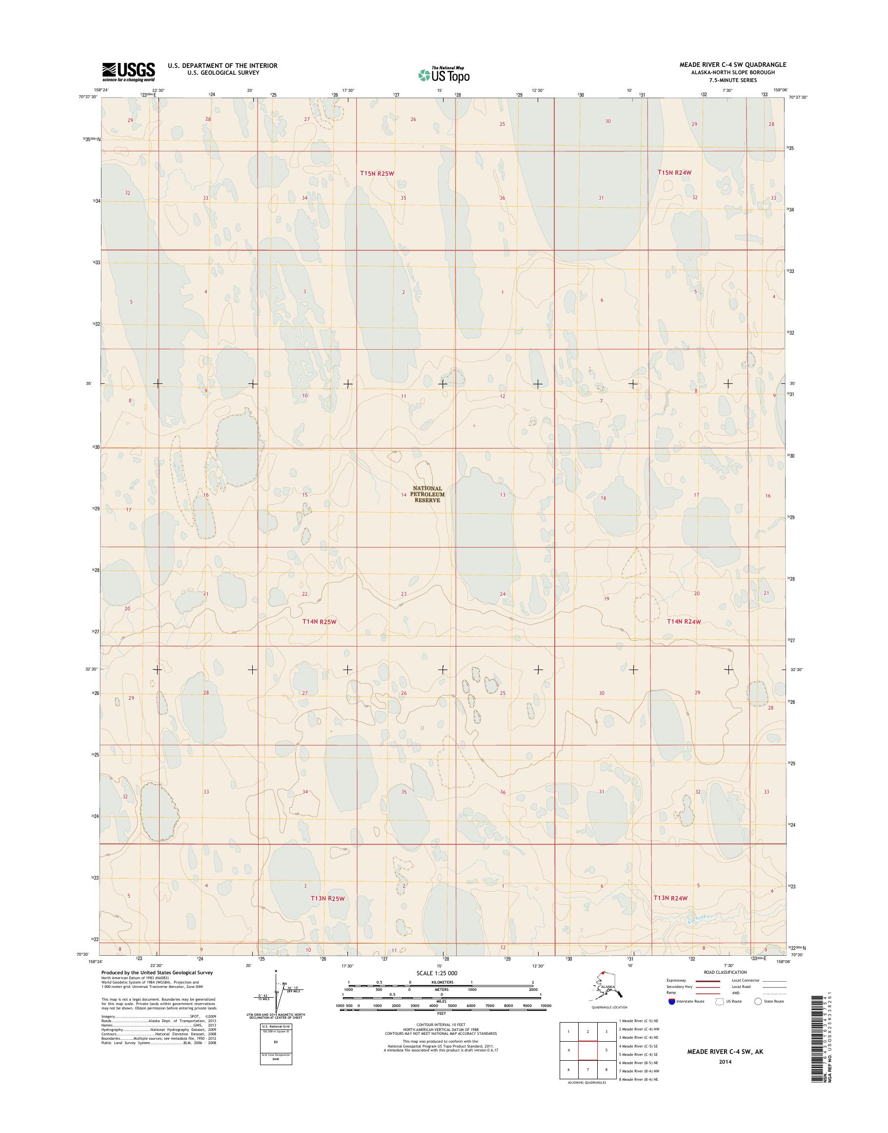 Meade River C-4 SW Alaska US Topo Map – MyTopo Map Store