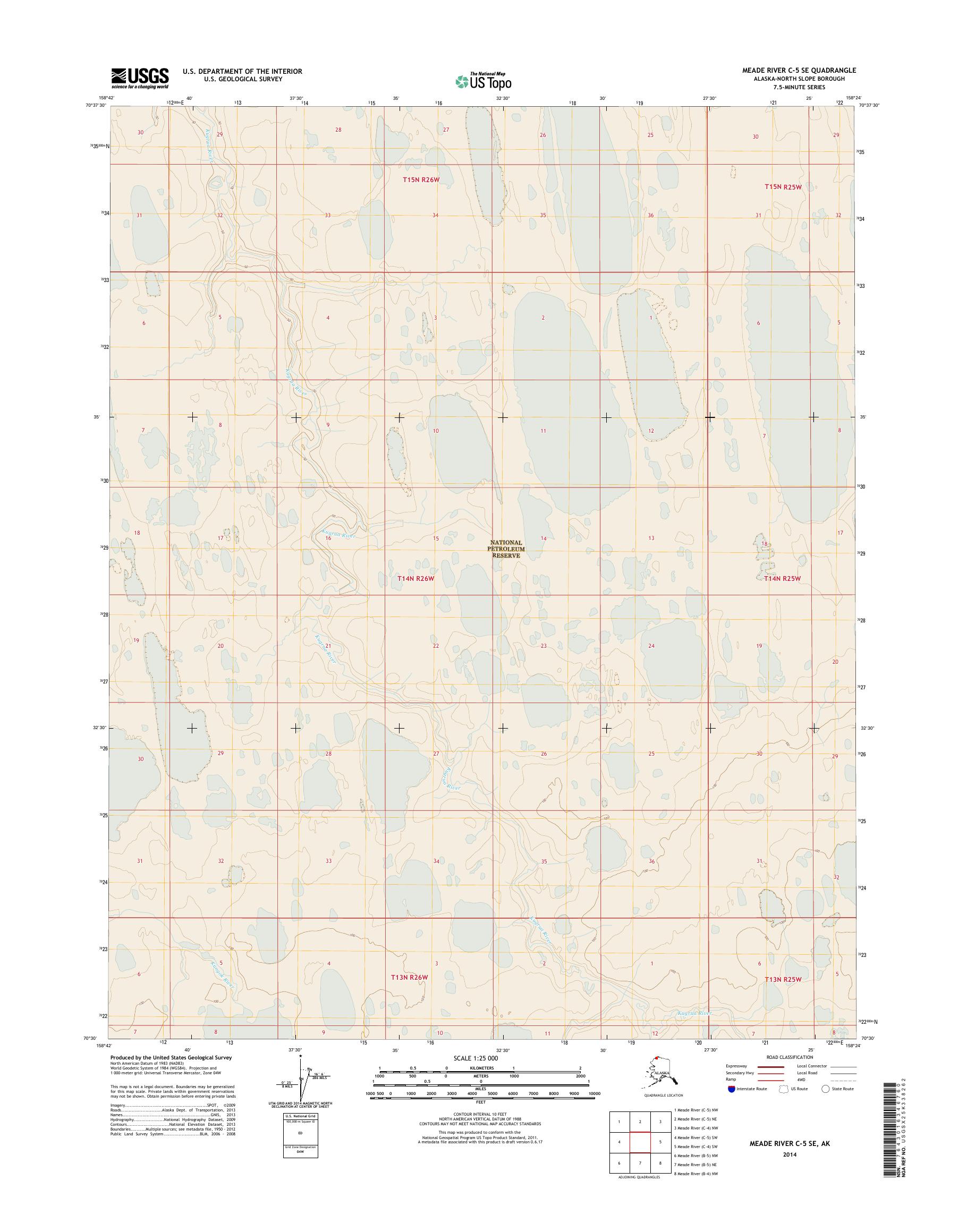 Meade River C-5 SE Alaska US Topo Map – MyTopo Map Store