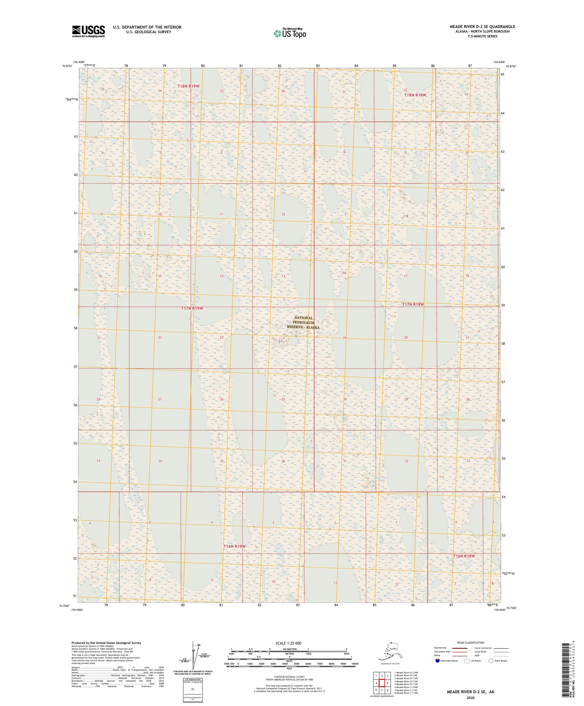 Meade River D-2 SE Alaska US Topo Map – MyTopo Map Store