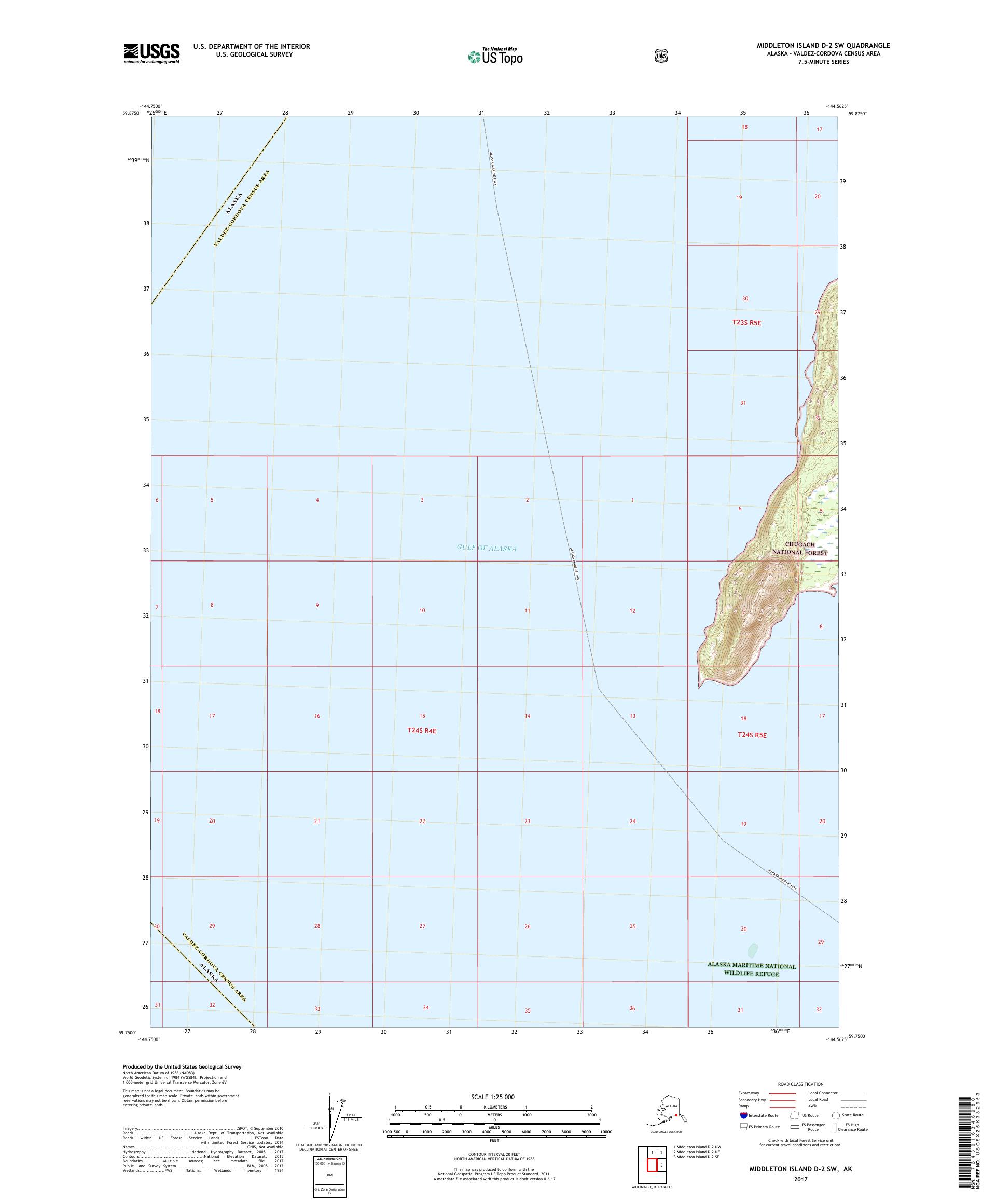 Middleton Island D-2 SW Alaska US Topo Map – MyTopo Map Store