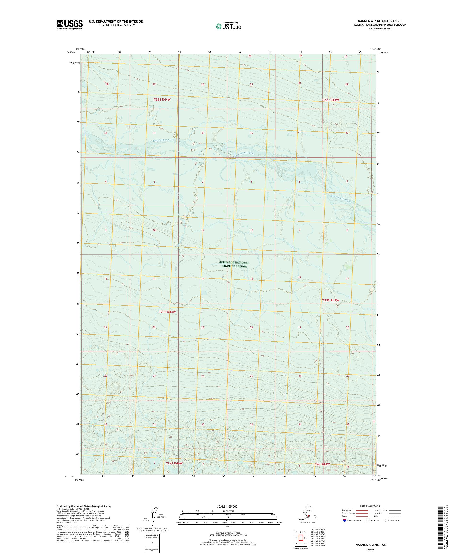 Naknek A-2 NE Alaska US Topo Map – MyTopo Map Store
