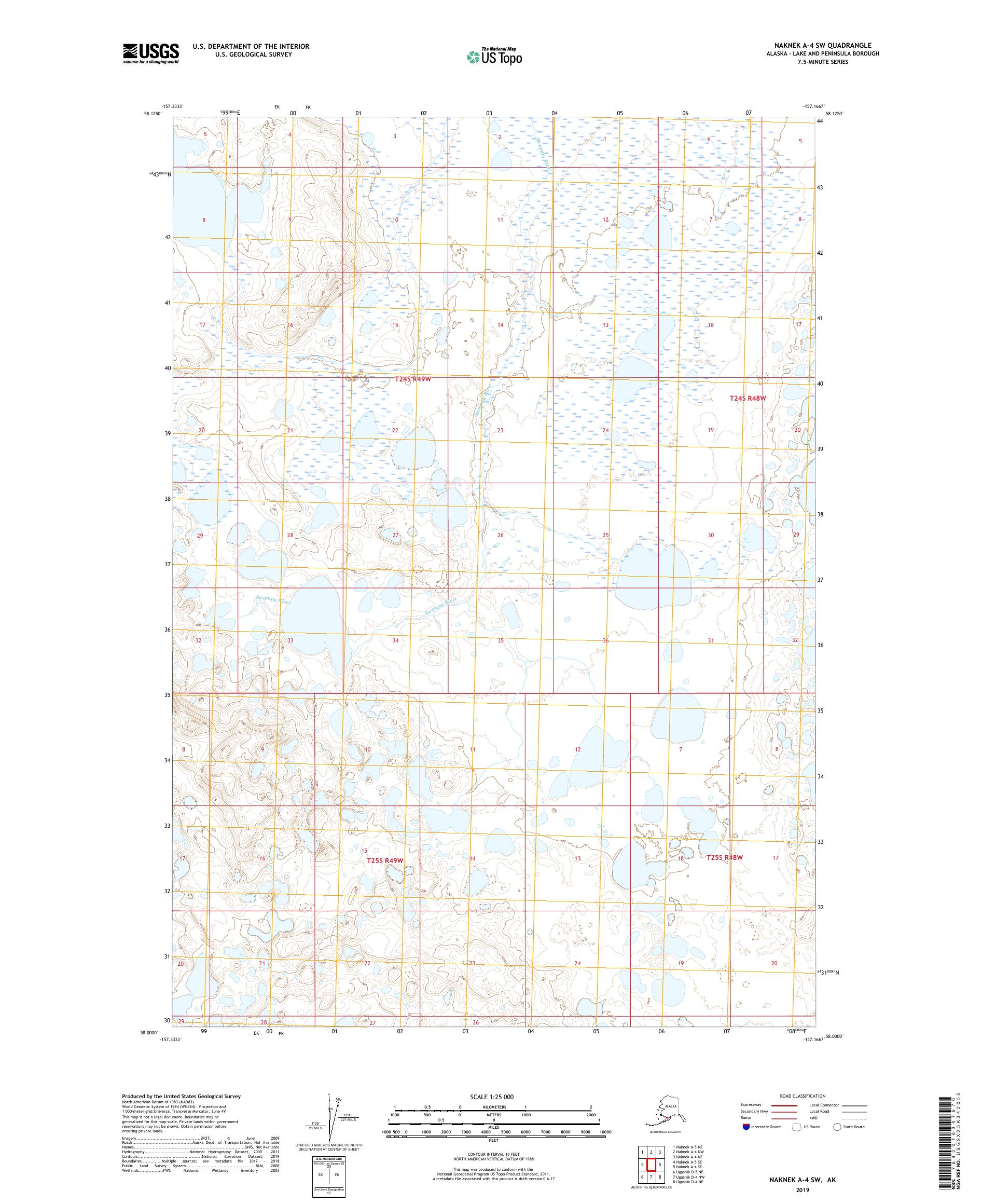 Naknek A-4 SW Alaska US Topo Map – MyTopo Map Store