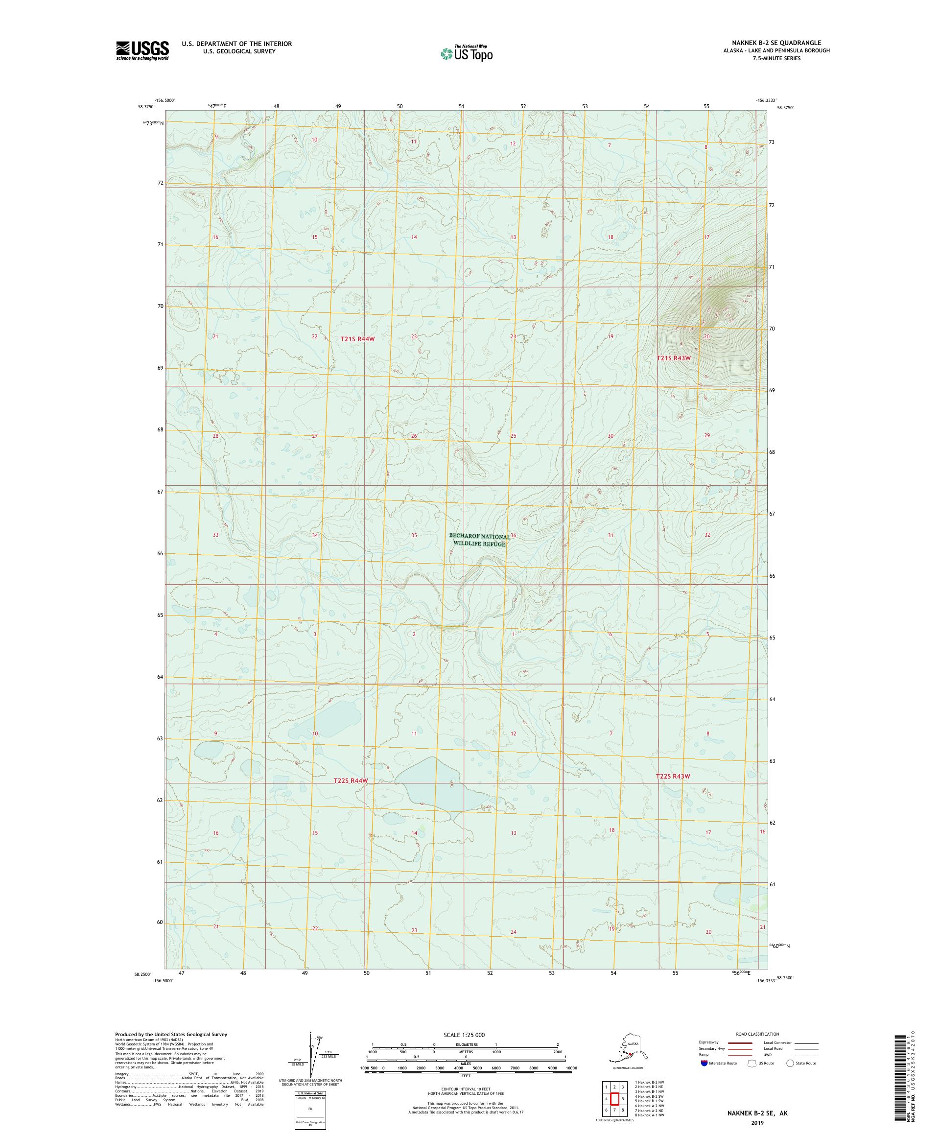 Naknek B-2 SE Alaska US Topo Map – MyTopo Map Store