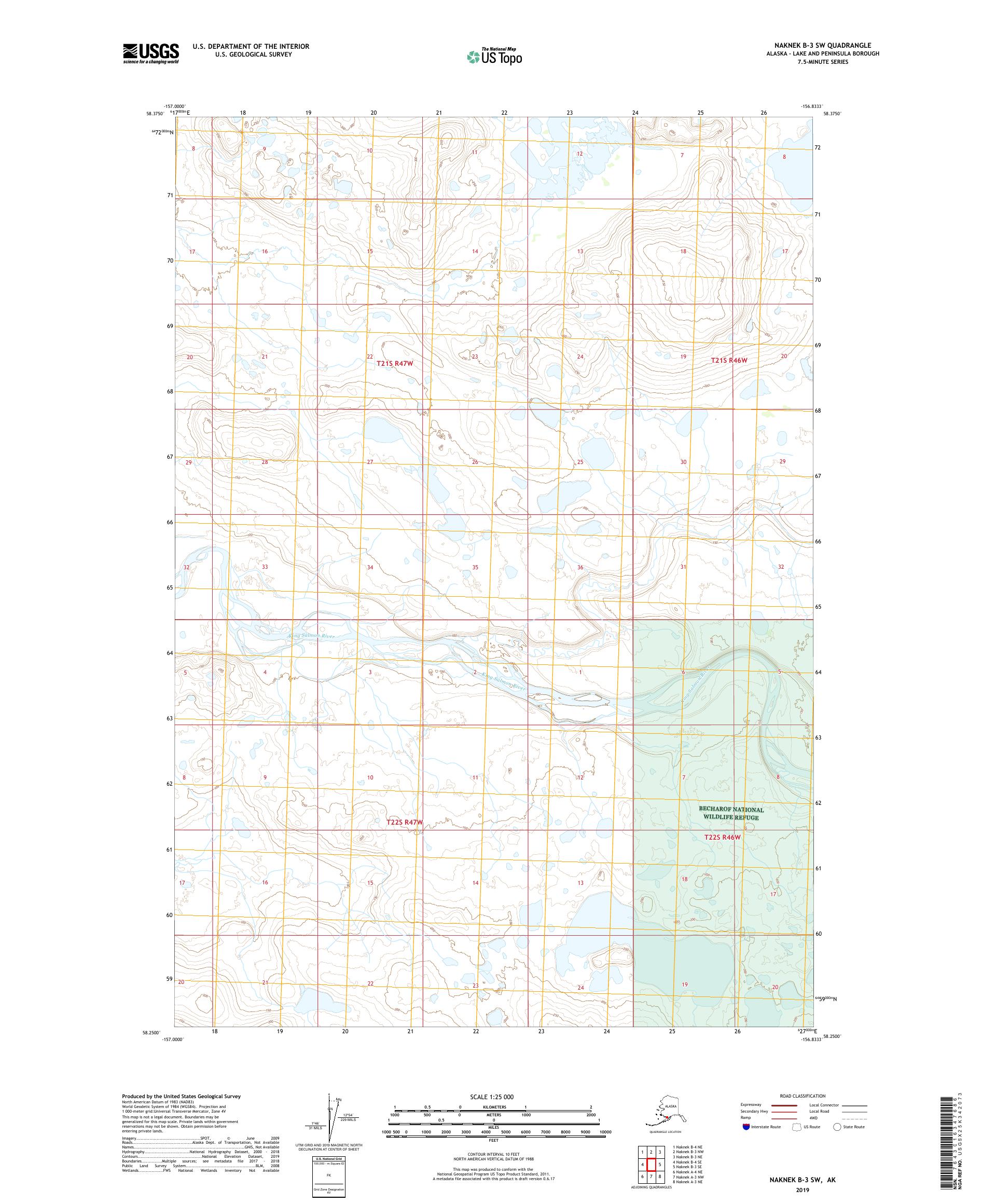 Naknek B-3 SW Alaska US Topo Map – MyTopo Map Store