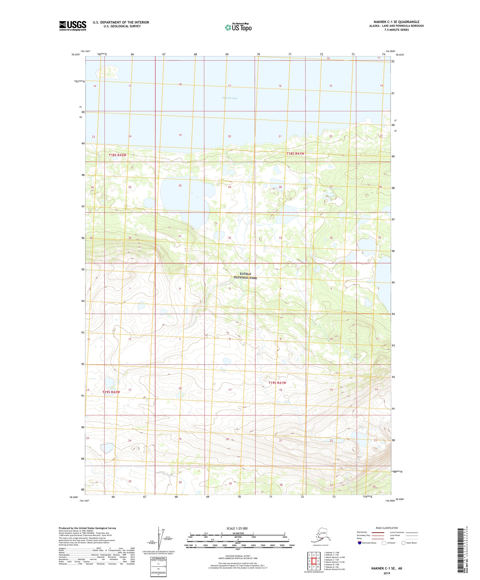 Naknek C-1 SE Alaska US Topo Map – MyTopo Map Store