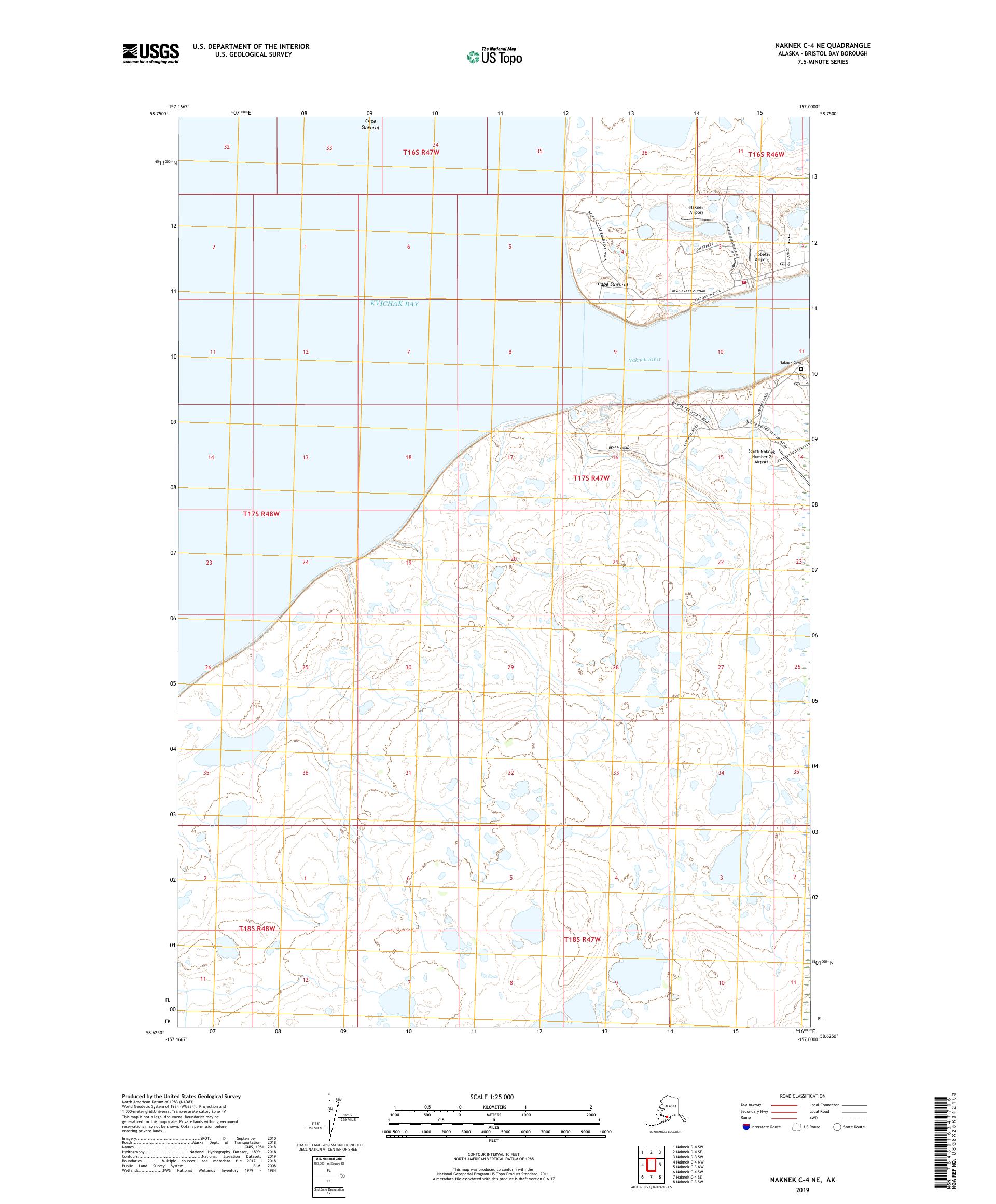 Naknek C-4 NE Alaska US Topo Map – MyTopo Map Store
