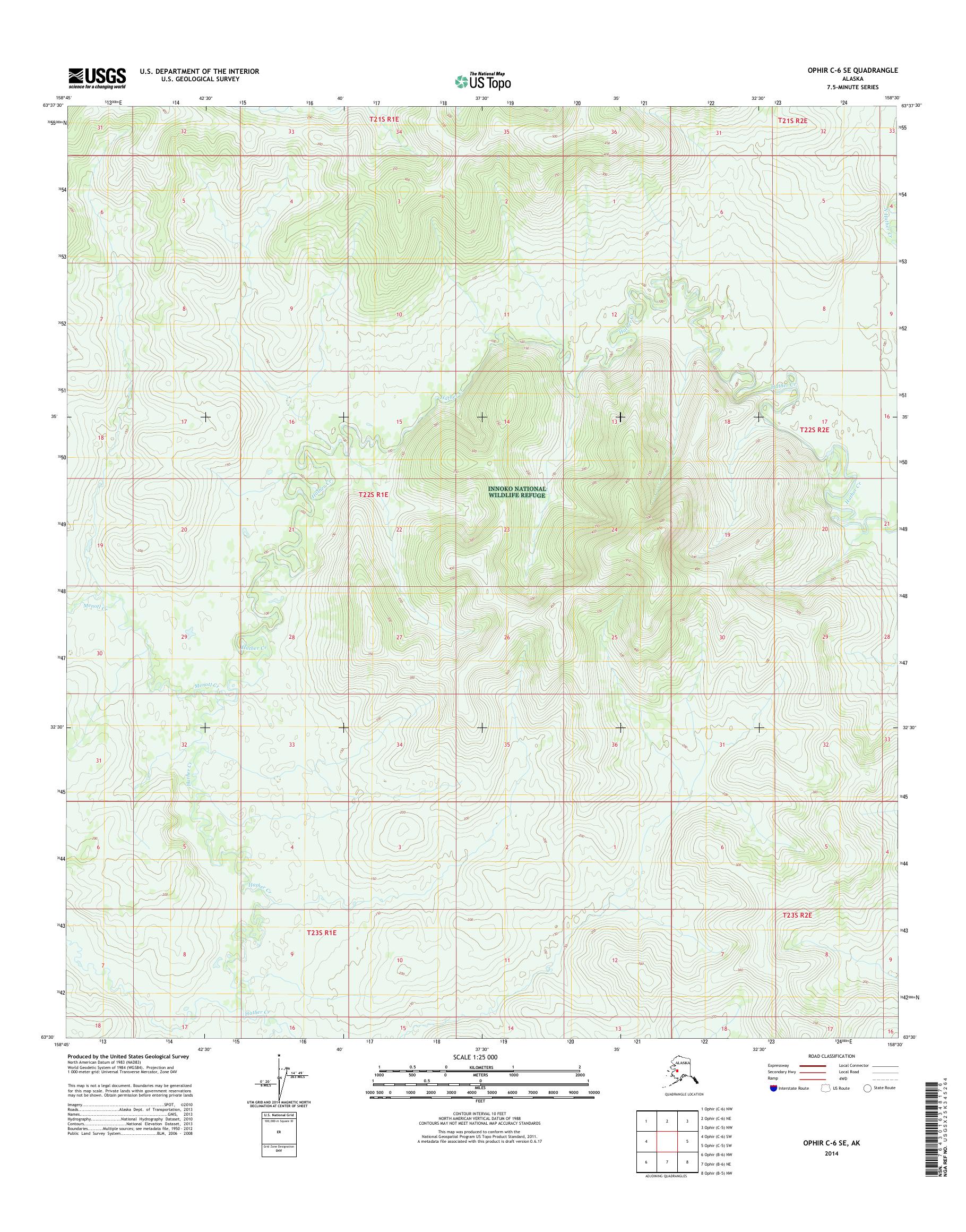 Ophir C-6 SE Alaska US Topo Map – MyTopo Map Store
