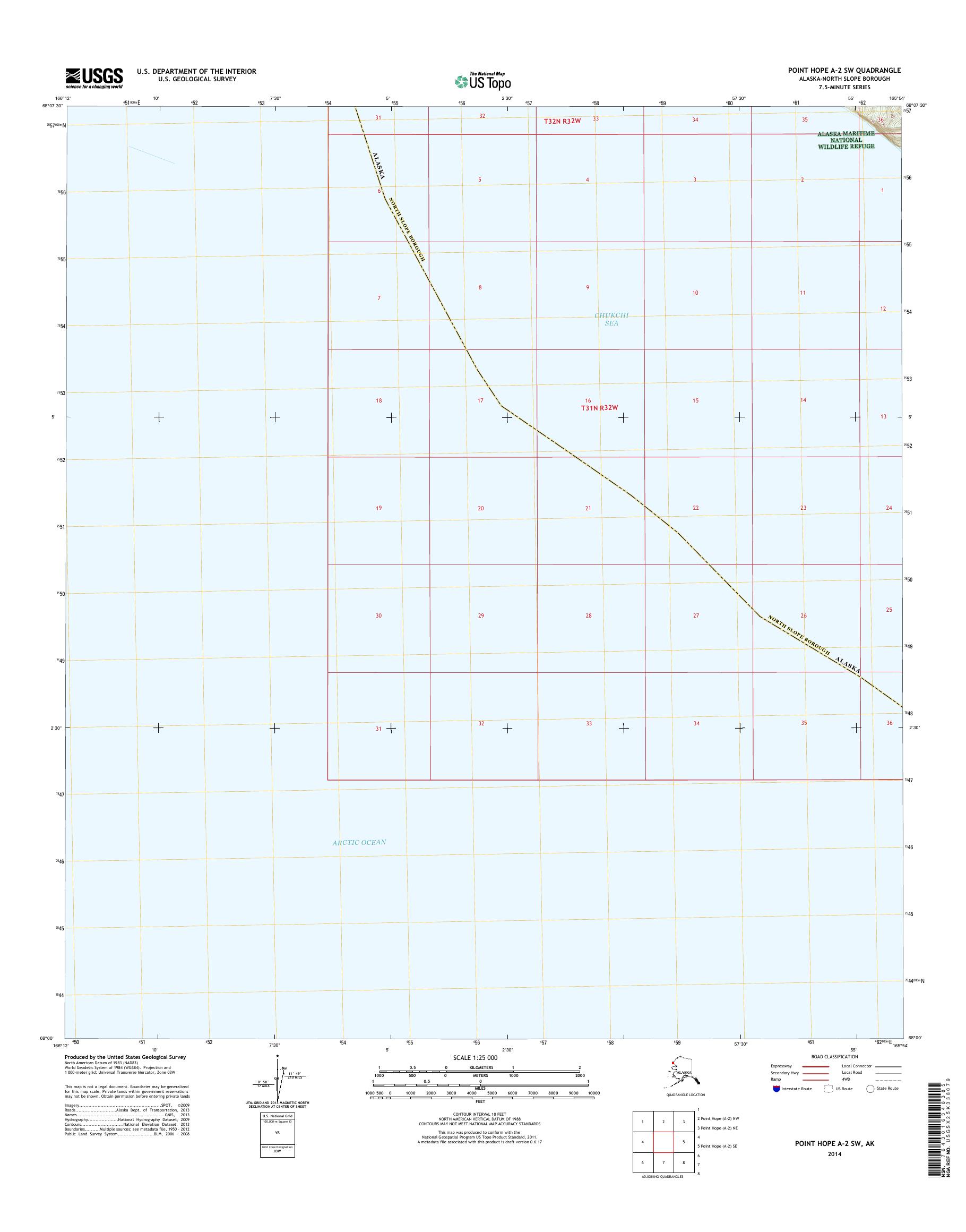 Point Hope A-2 SW Alaska US Topo Map – MyTopo Map Store