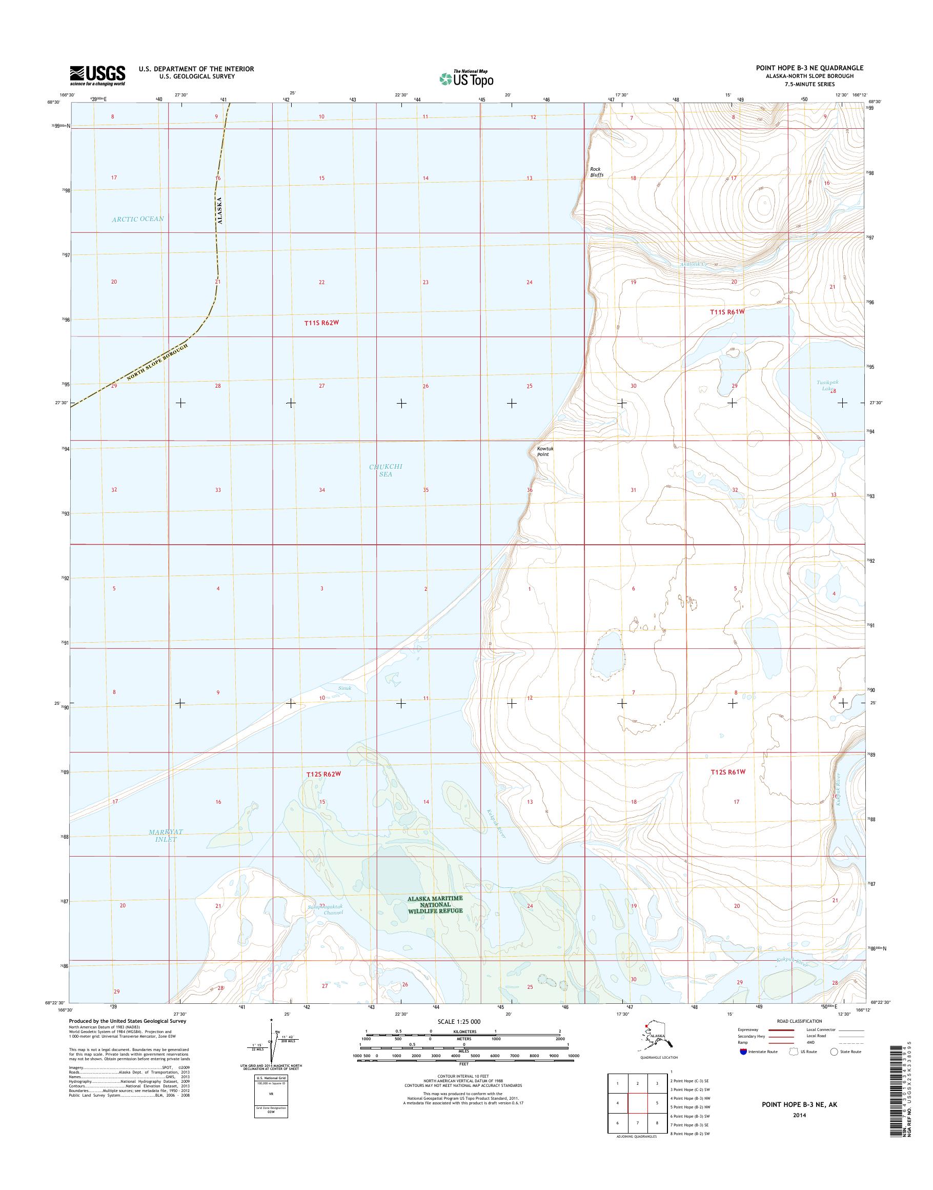 Point Hope B-3 NE Alaska US Topo Map – MyTopo Map Store