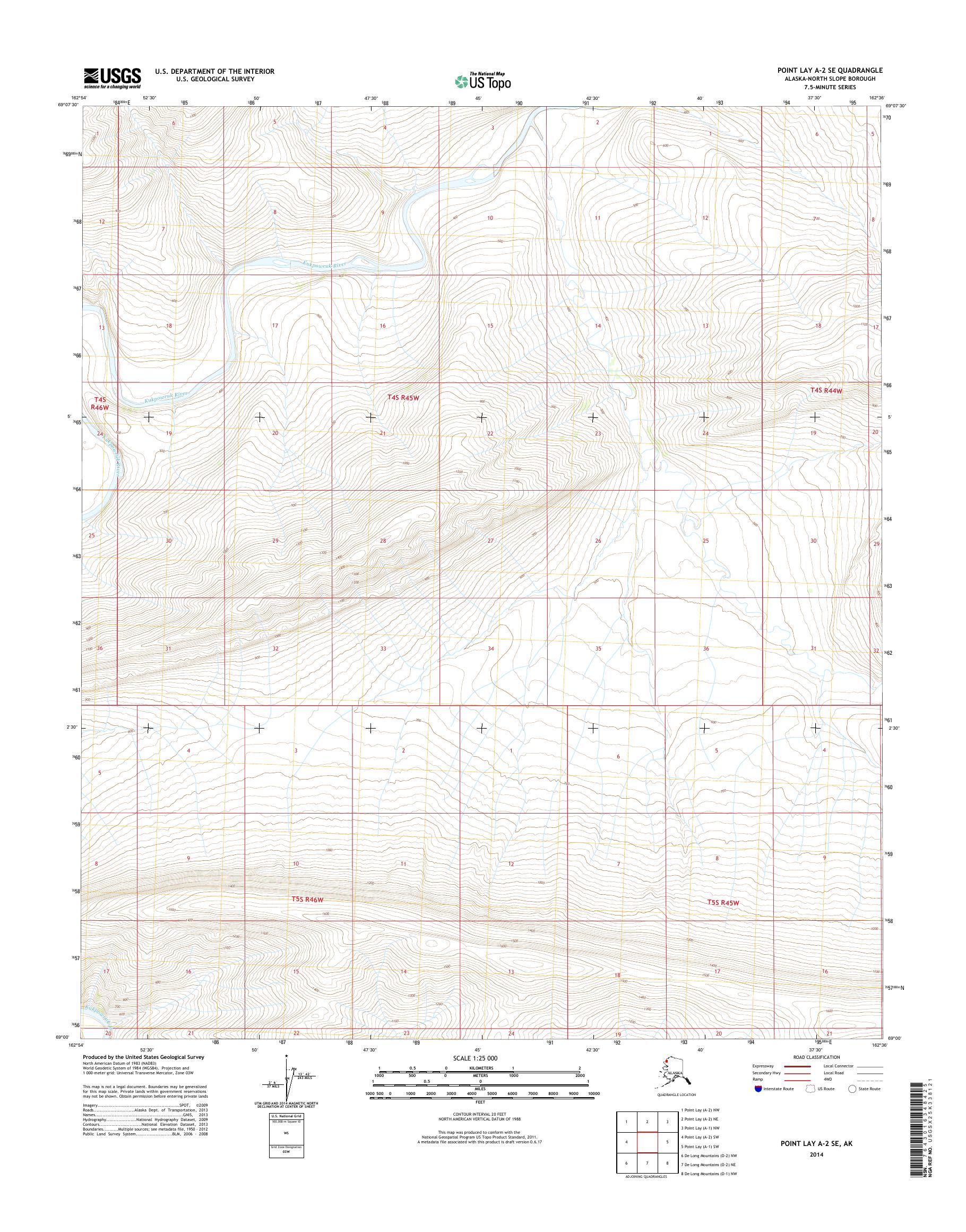 Point Lay A-2 SE Alaska US Topo Map – MyTopo Map Store