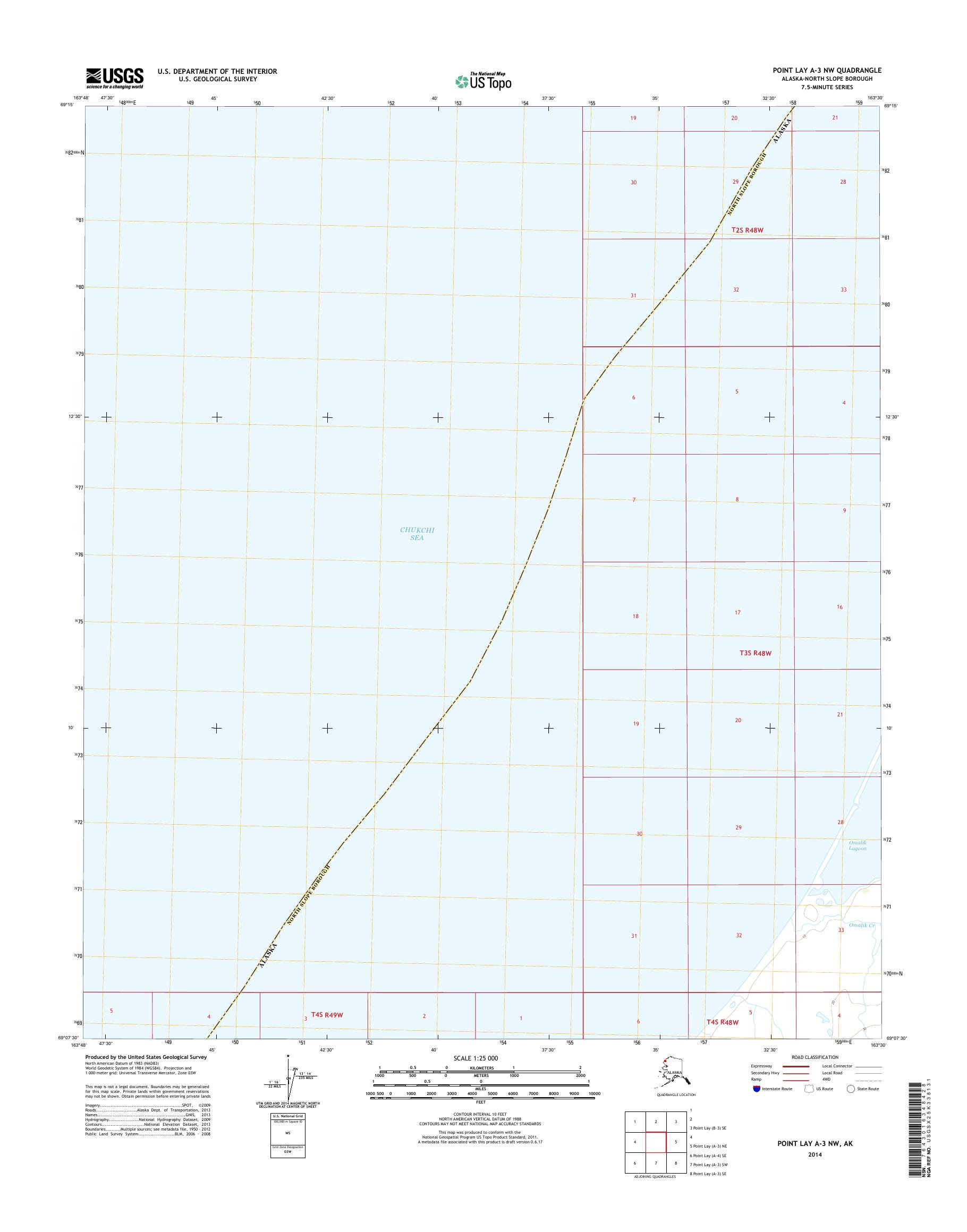 Point Lay A-3 NW Alaska US Topo Map – MyTopo Map Store
