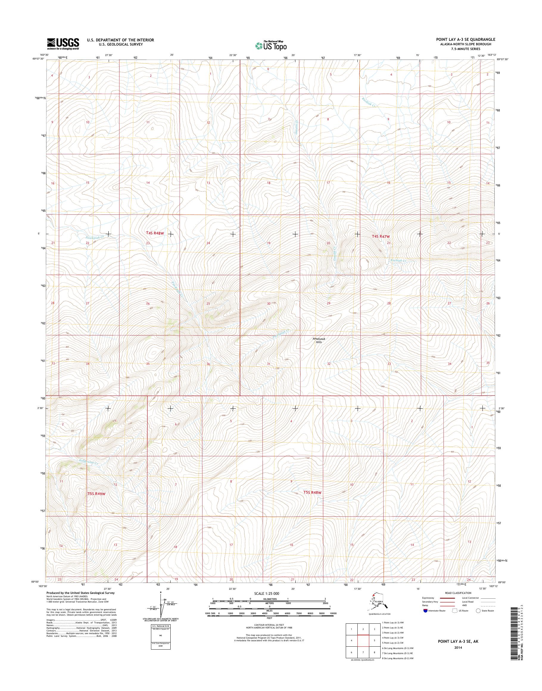 Point Lay A-3 SE Alaska US Topo Map – MyTopo Map Store