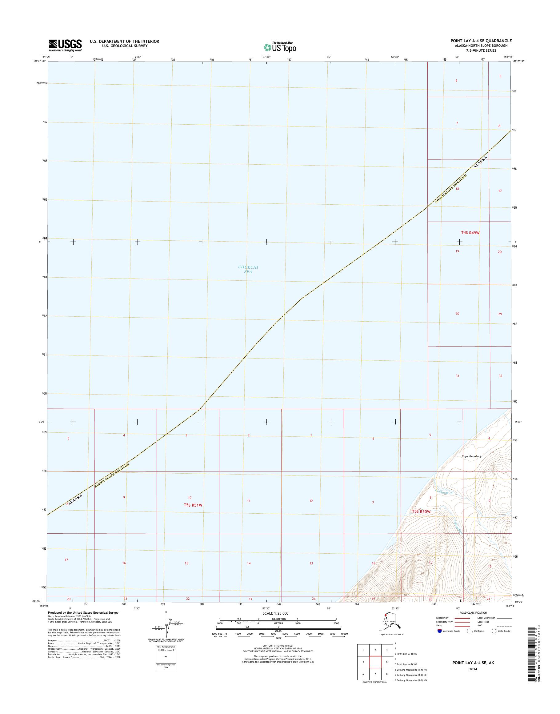 Point Lay A-4 SE Alaska US Topo Map – MyTopo Map Store
