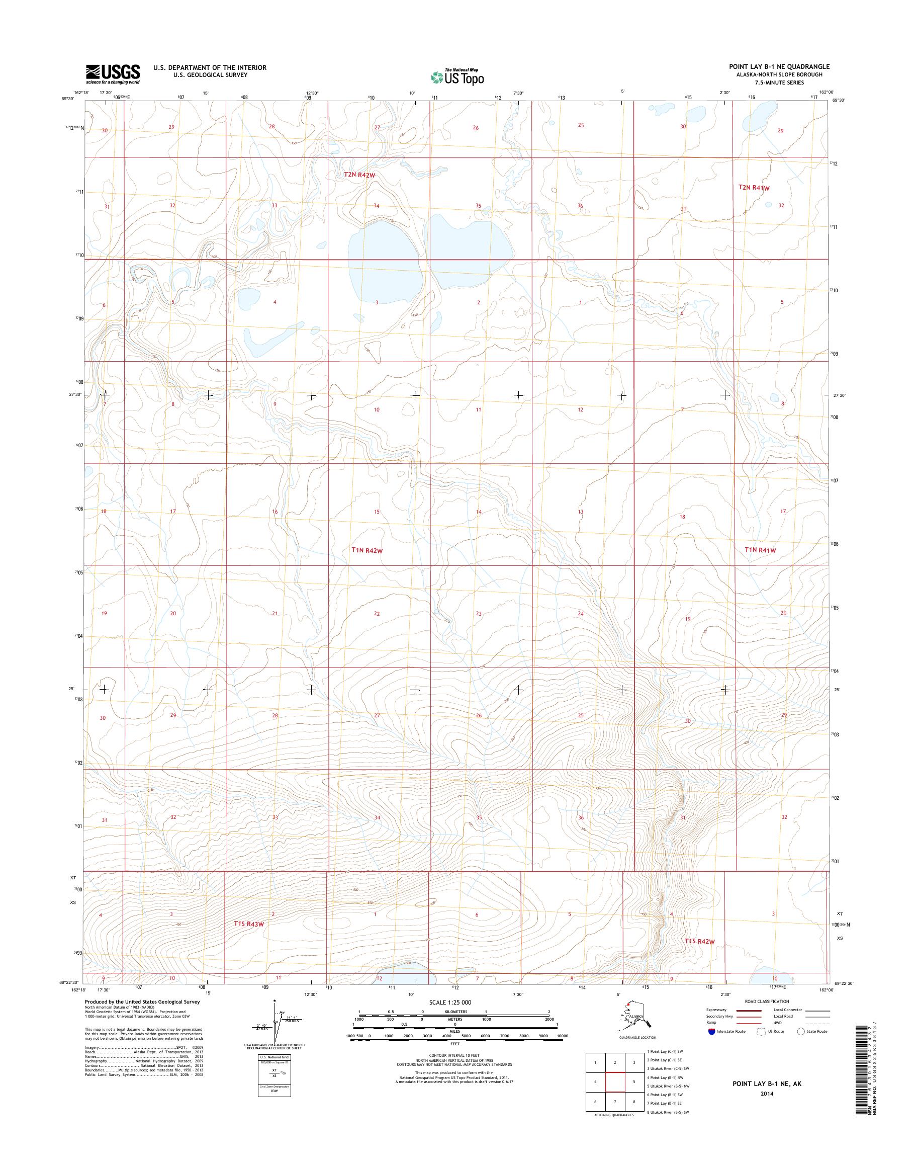 Point Lay B-1 NE Alaska US Topo Map – MyTopo Map Store