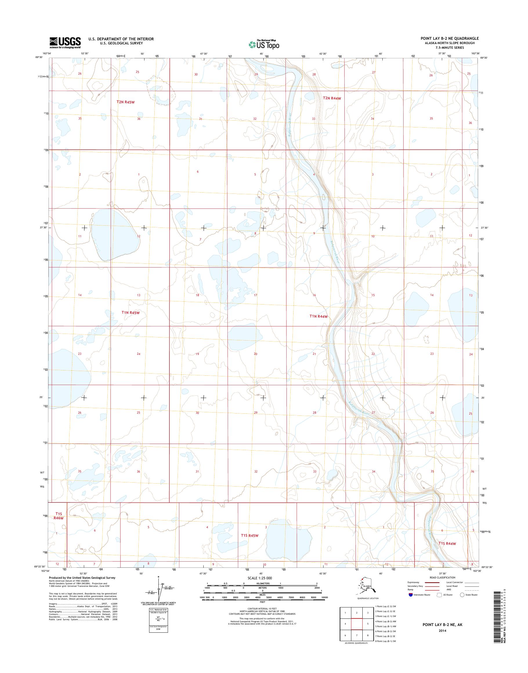 Point Lay B-2 NE Alaska US Topo Map – MyTopo Map Store