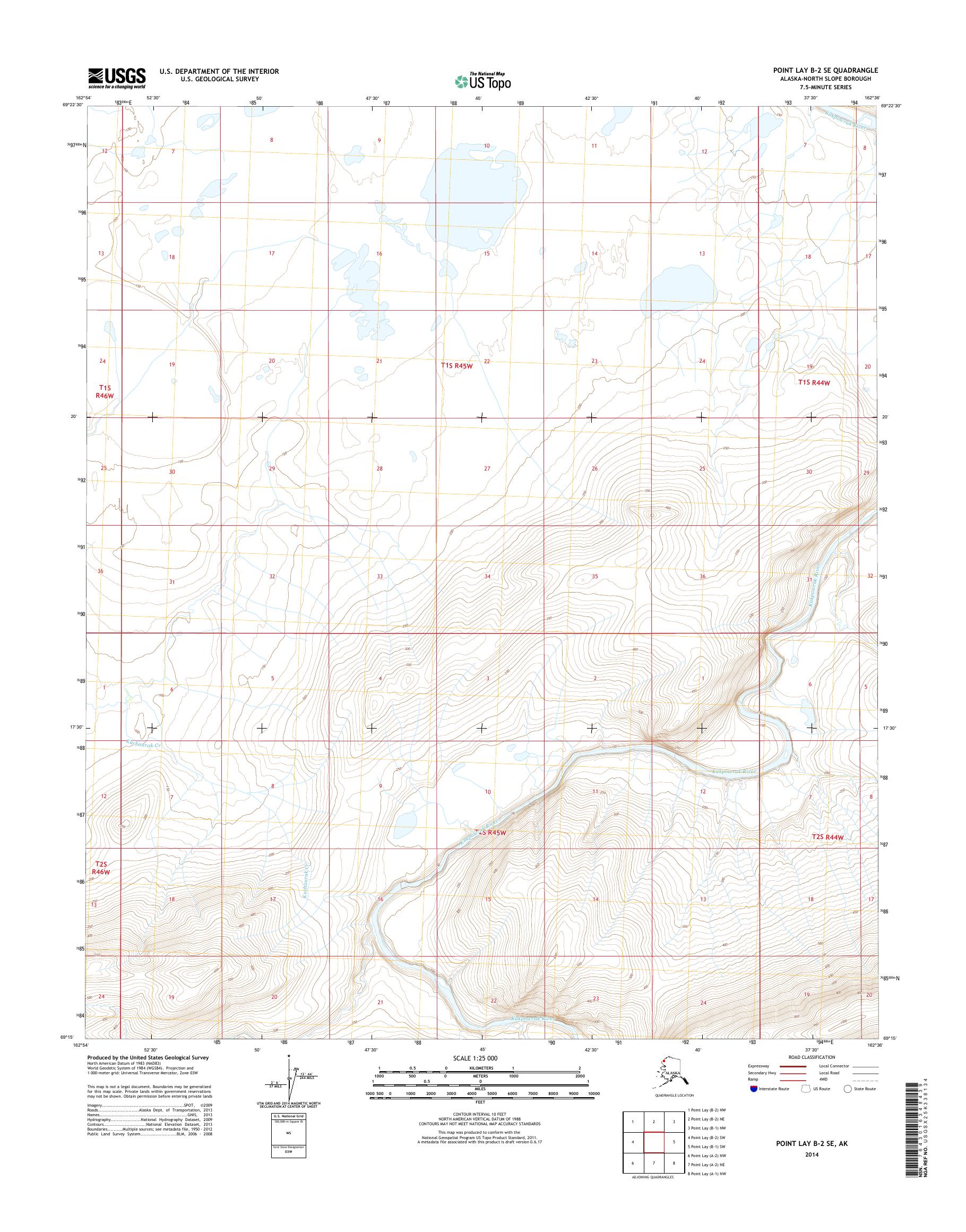 Point Lay B-2 SE Alaska US Topo Map – MyTopo Map Store