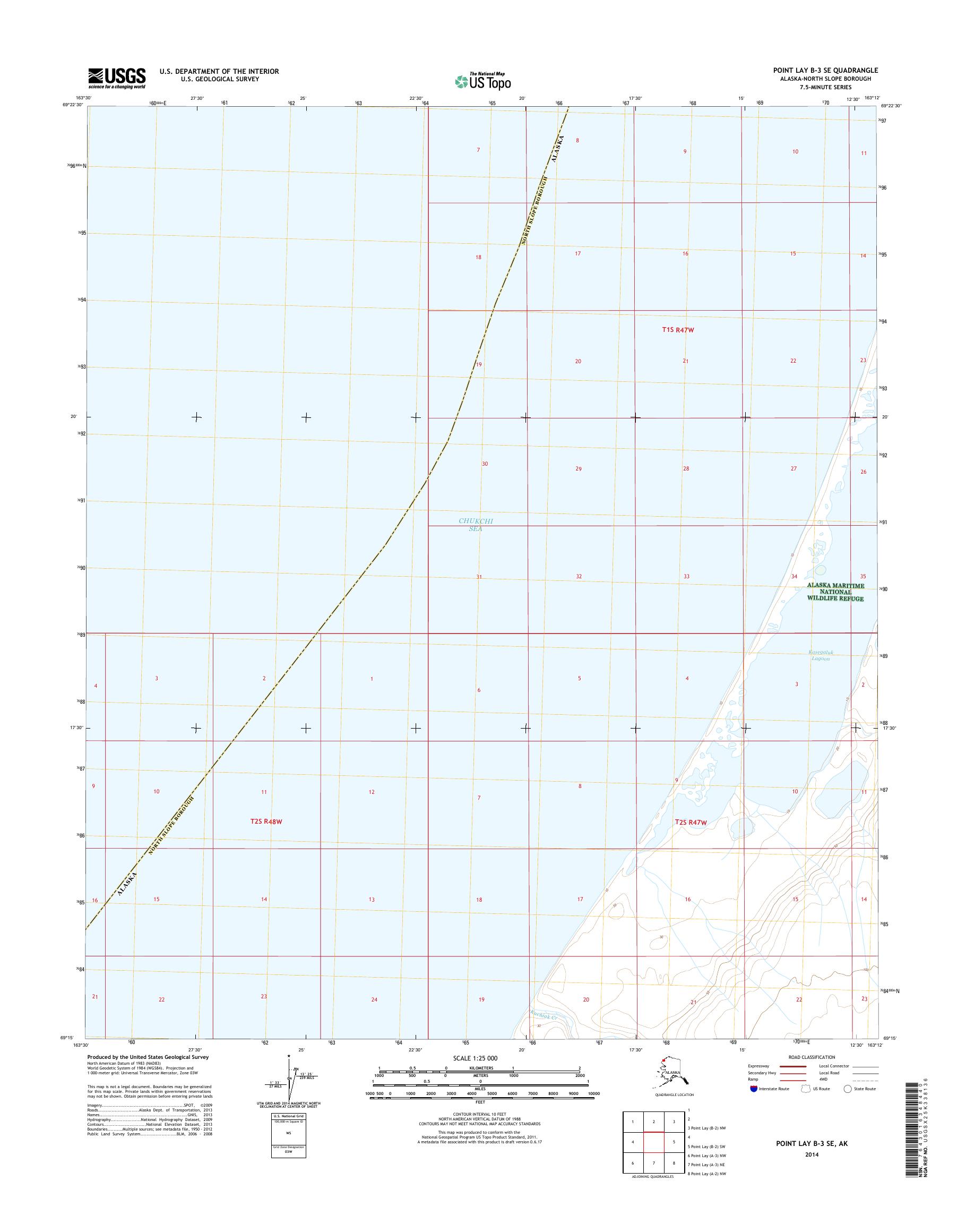 Point Lay B-3 SE Alaska US Topo Map – MyTopo Map Store