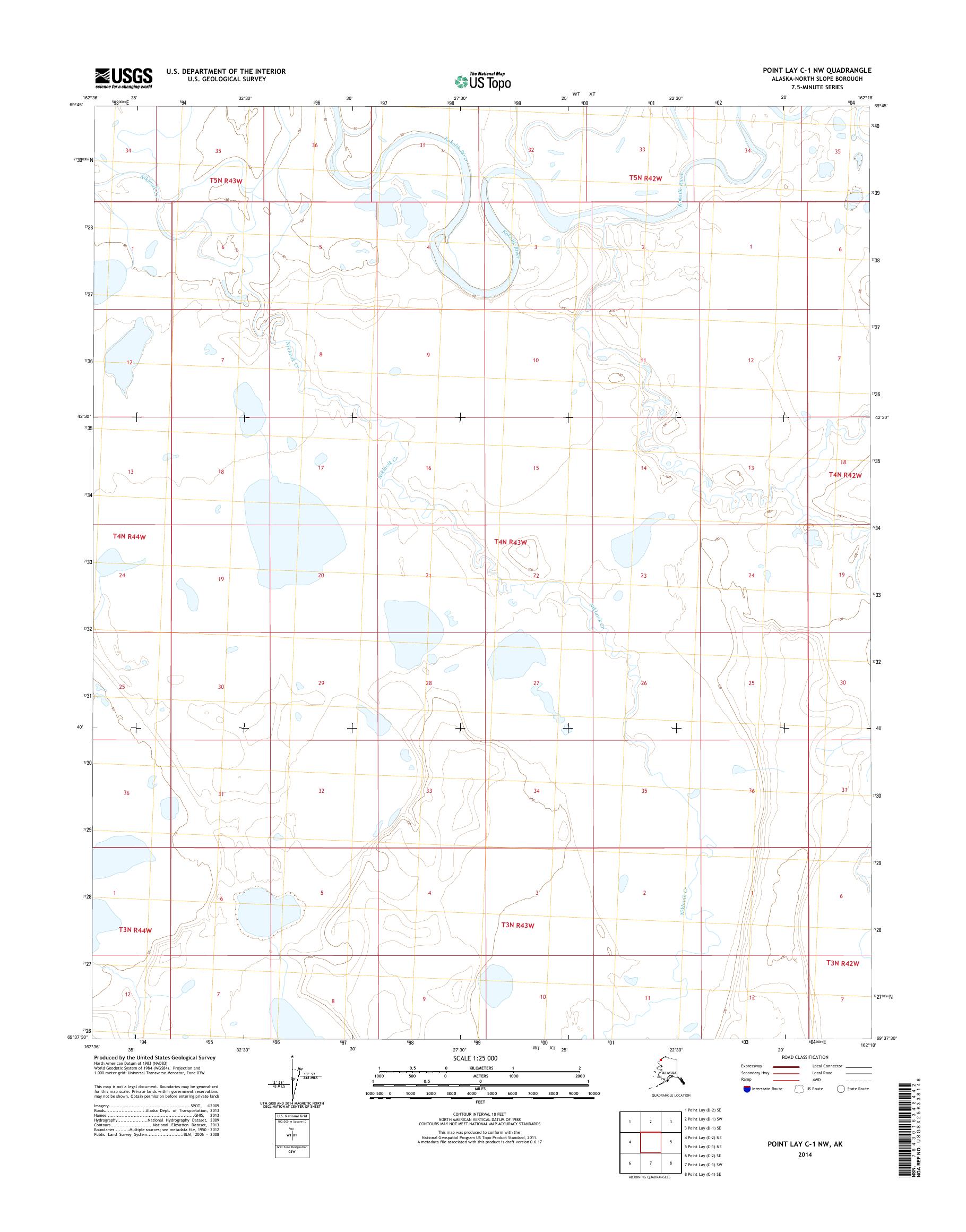 Point Lay C-1 NW Alaska US Topo Map – MyTopo Map Store