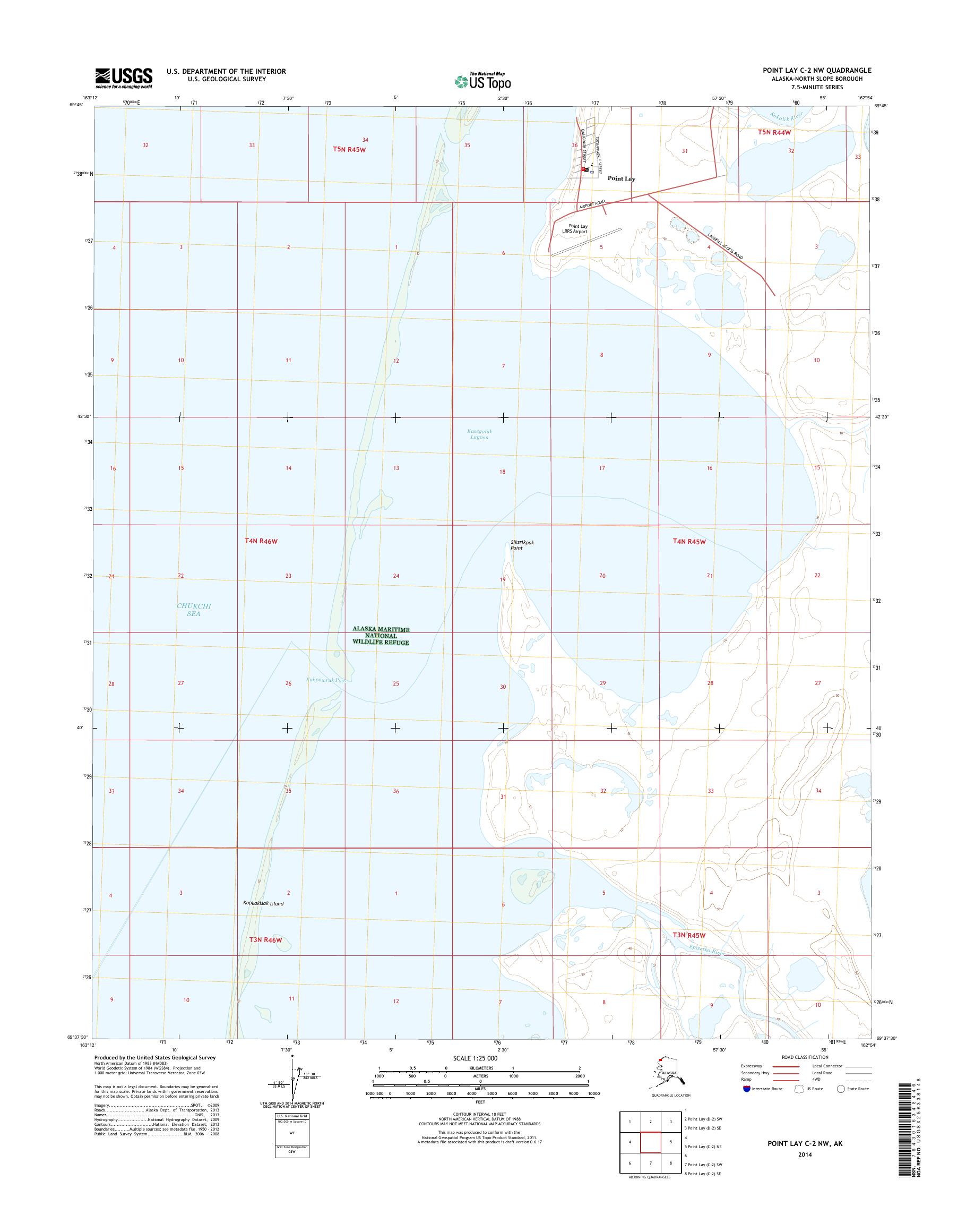 Point Lay C-2 NW Alaska US Topo Map – MyTopo Map Store