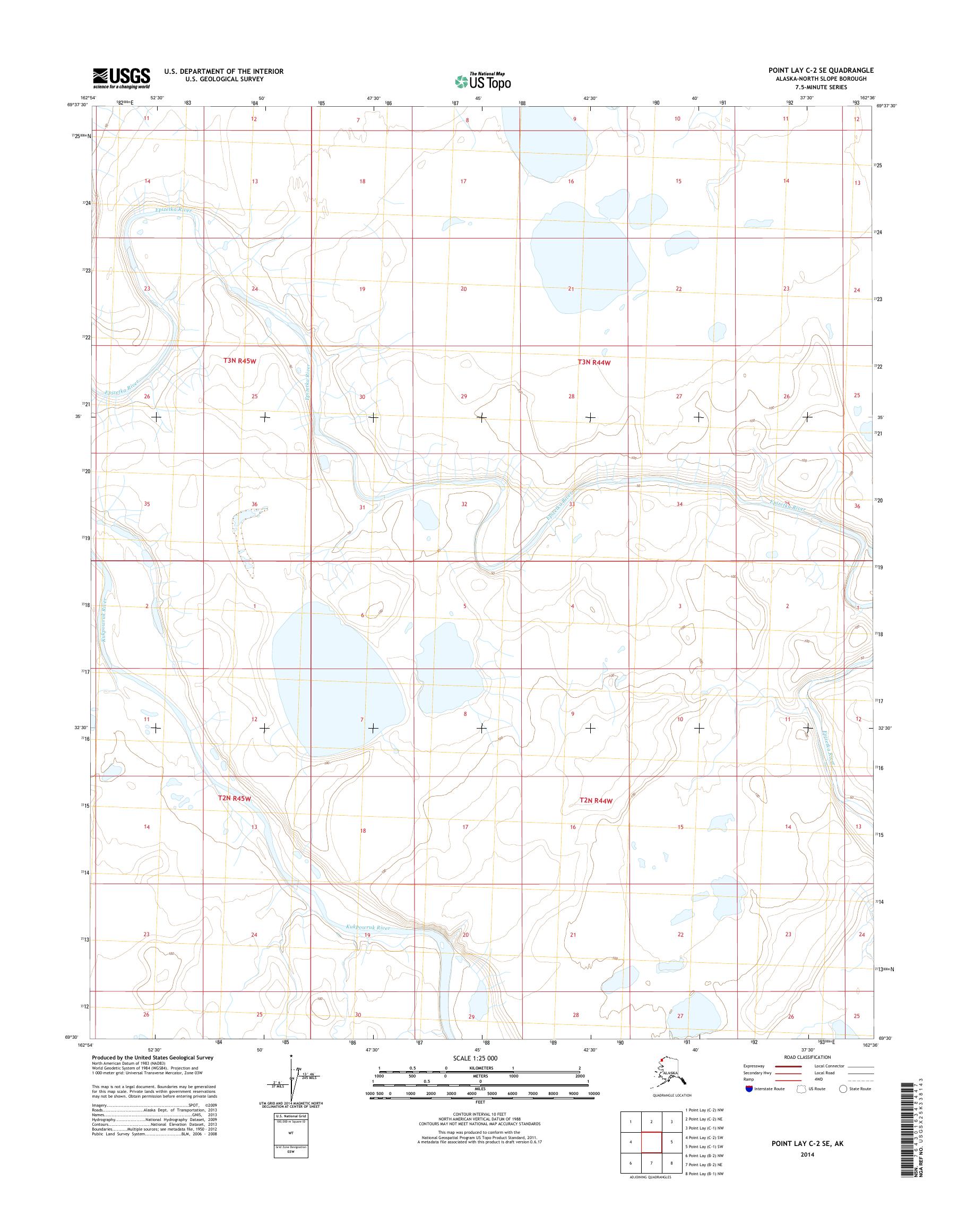 Point Lay C-2 SE Alaska US Topo Map – MyTopo Map Store