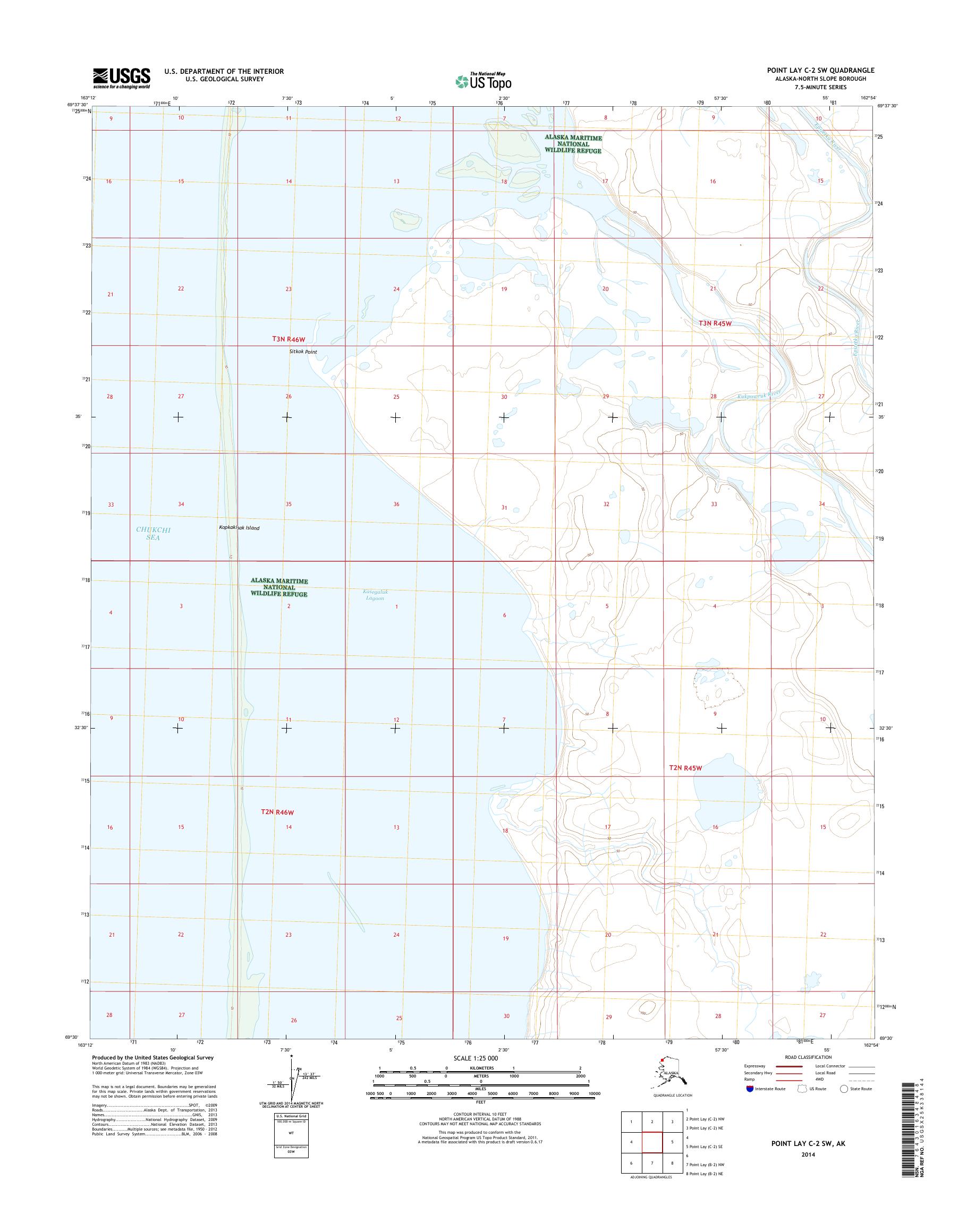 Point Lay C-2 SW Alaska US Topo Map – MyTopo Map Store