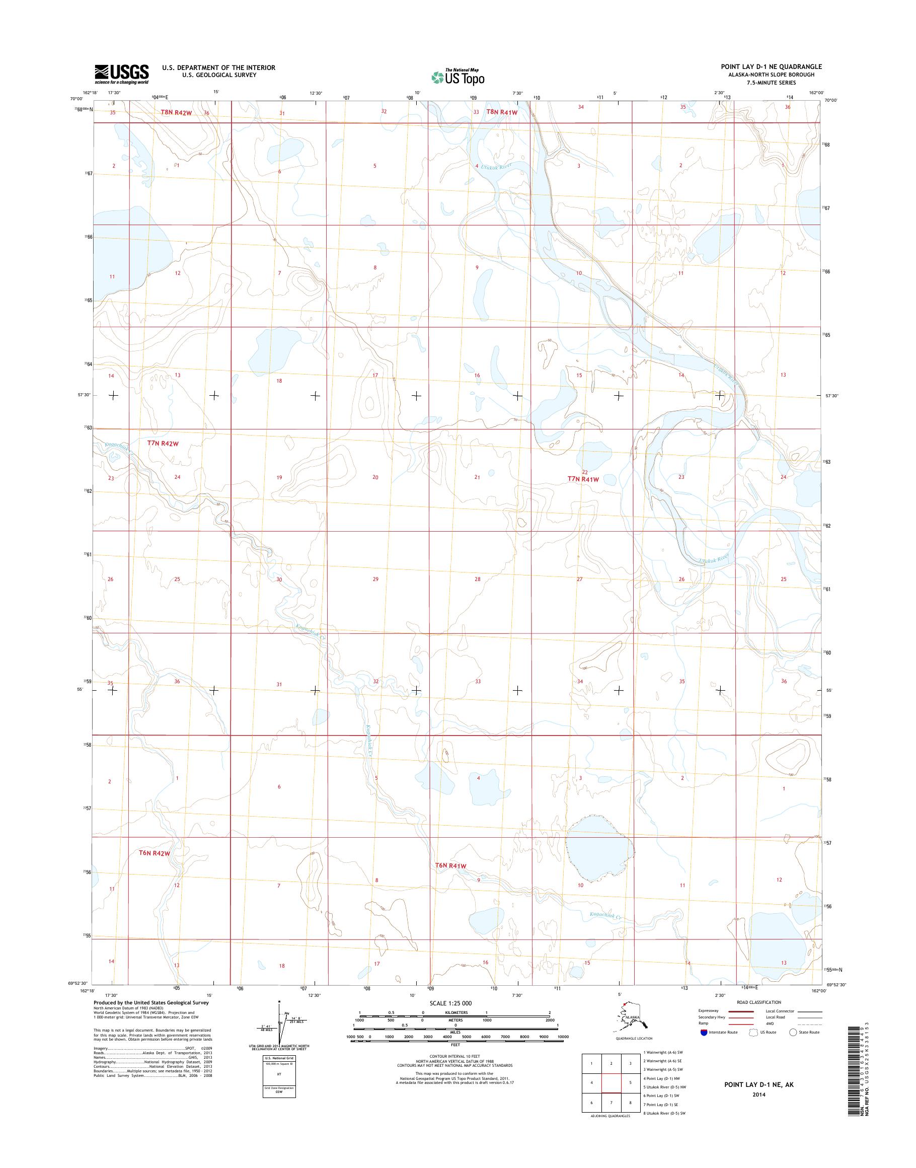 Point Lay D-1 NE Alaska US Topo Map – MyTopo Map Store