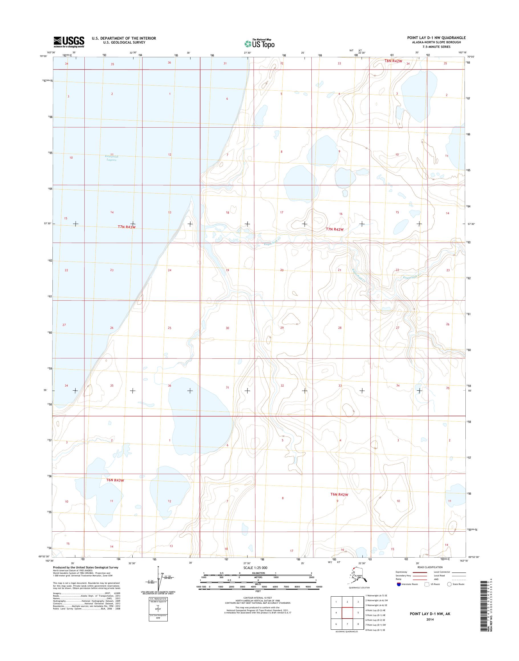 Point Lay D-1 NW Alaska US Topo Map – MyTopo Map Store