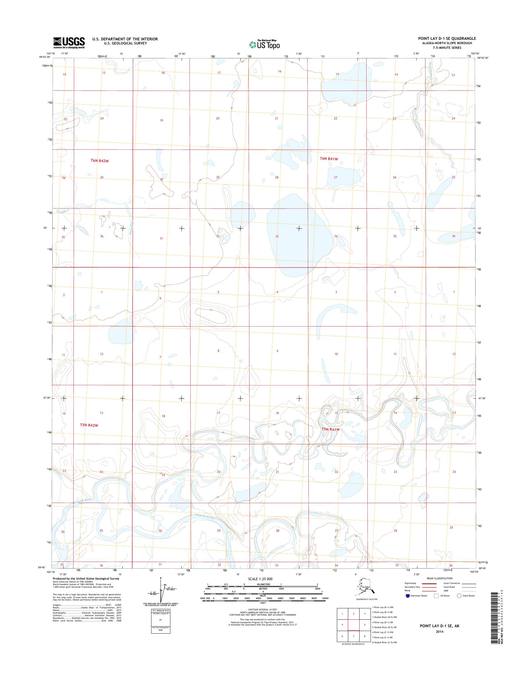 Point Lay D-1 SE Alaska US Topo Map – MyTopo Map Store