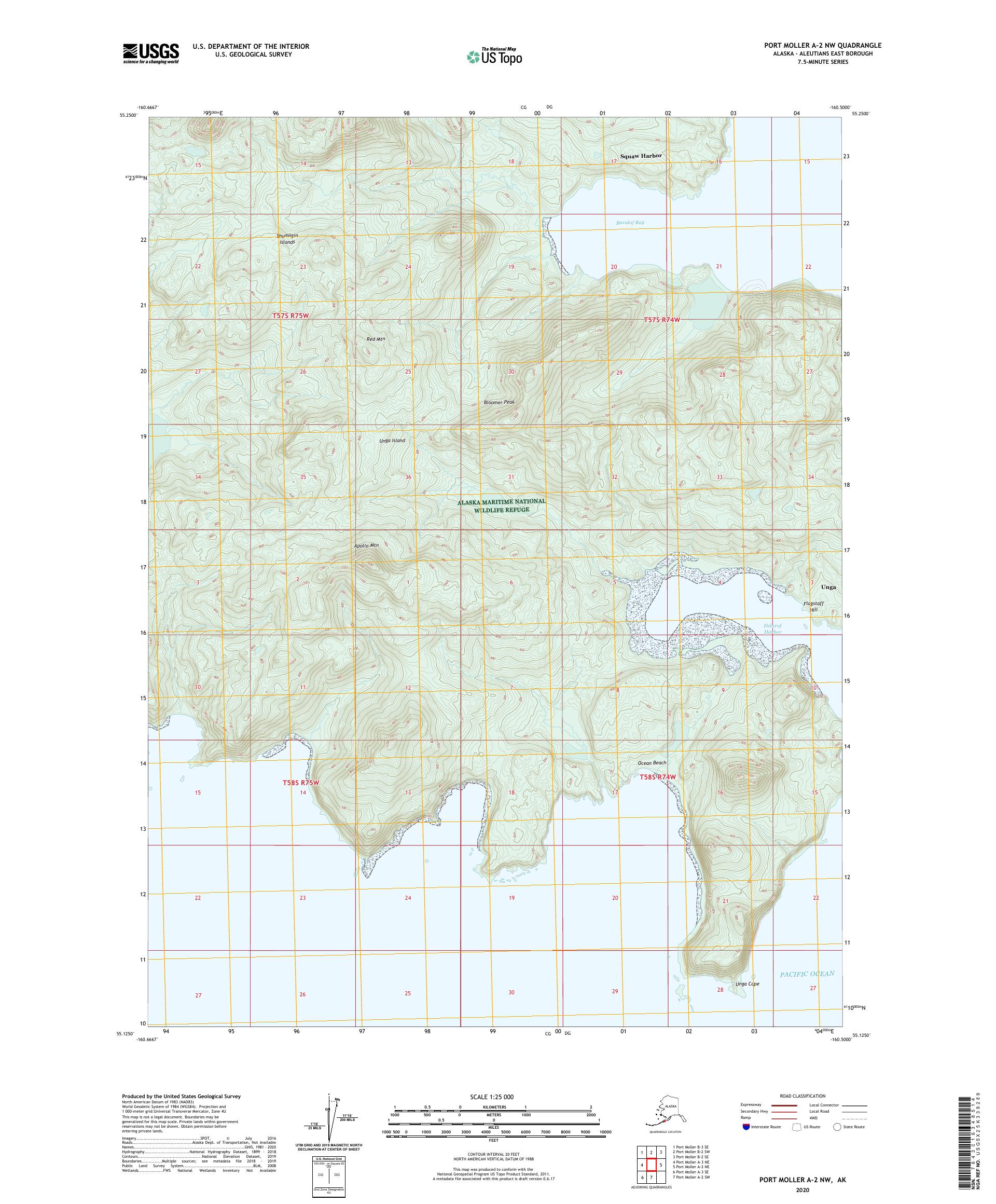 Port Moller A-2 NW Alaska US Topo Map – MyTopo Map Store