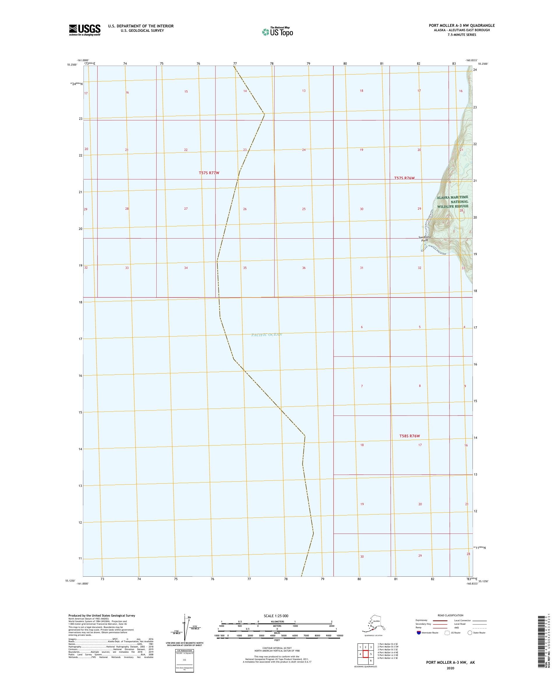 Port Moller A-3 NW Alaska US Topo Map – MyTopo Map Store