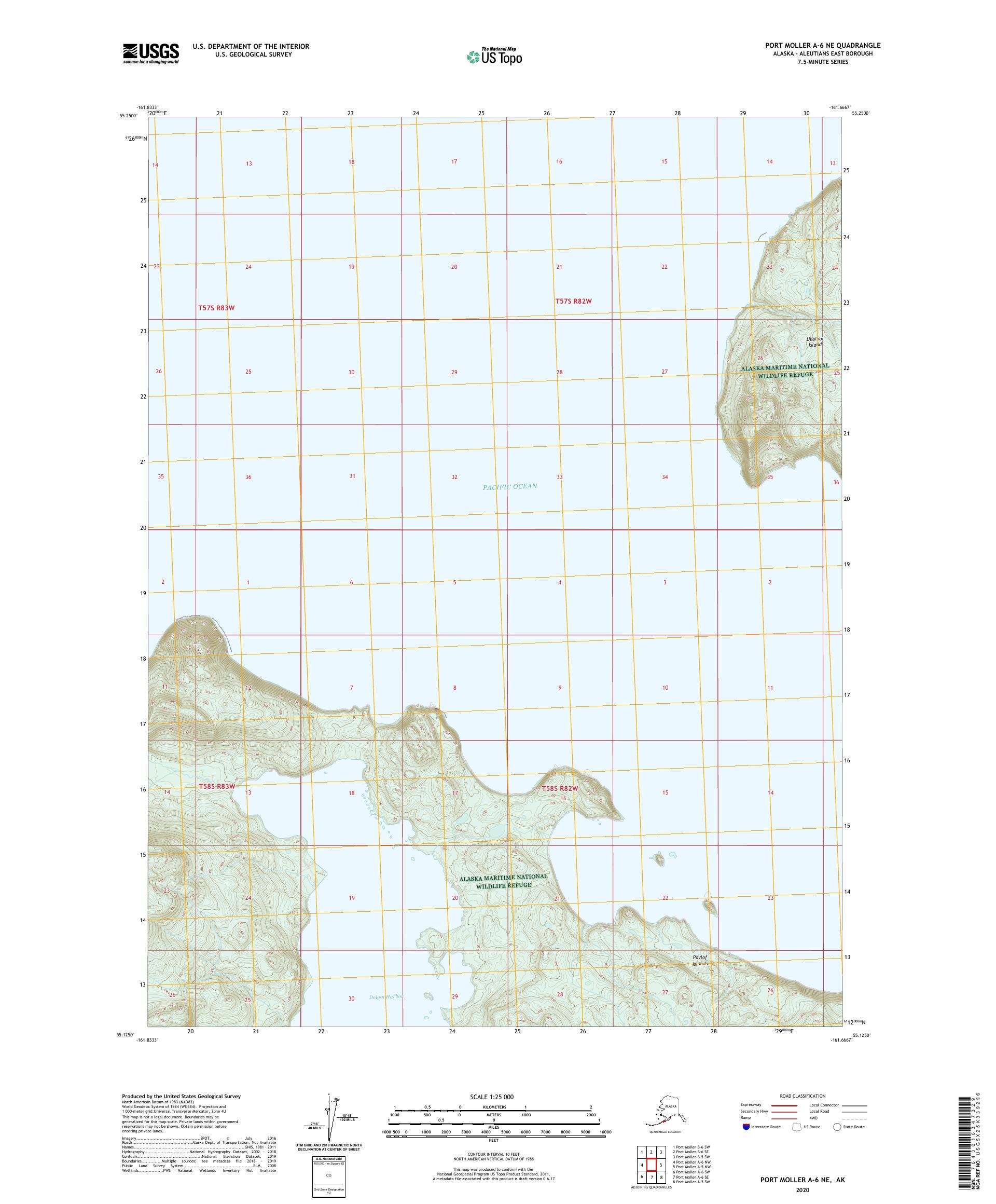 Port Moller A-6 NE Alaska US Topo Map – MyTopo Map Store