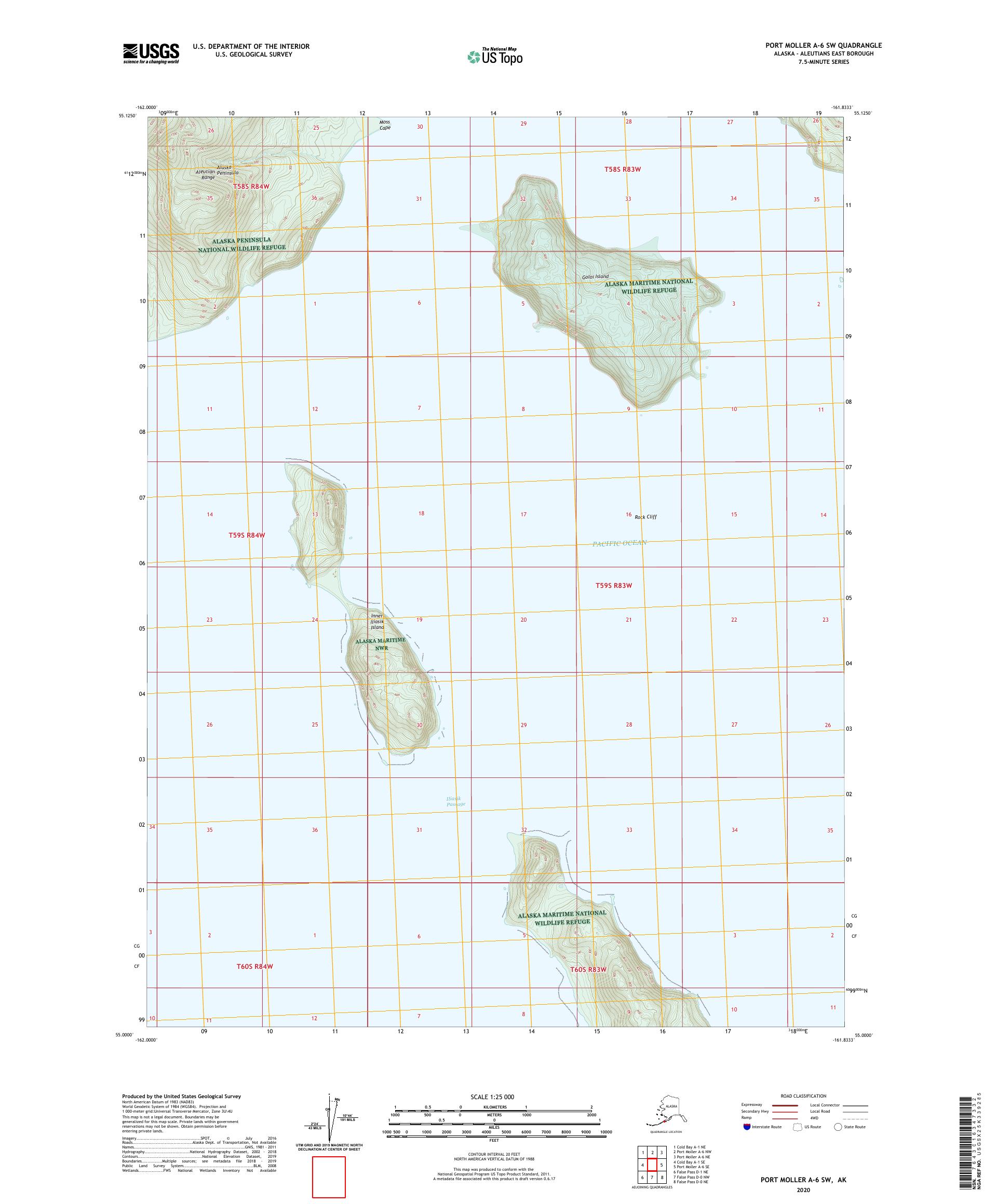 Port Moller A-6 SW Alaska US Topo Map – MyTopo Map Store
