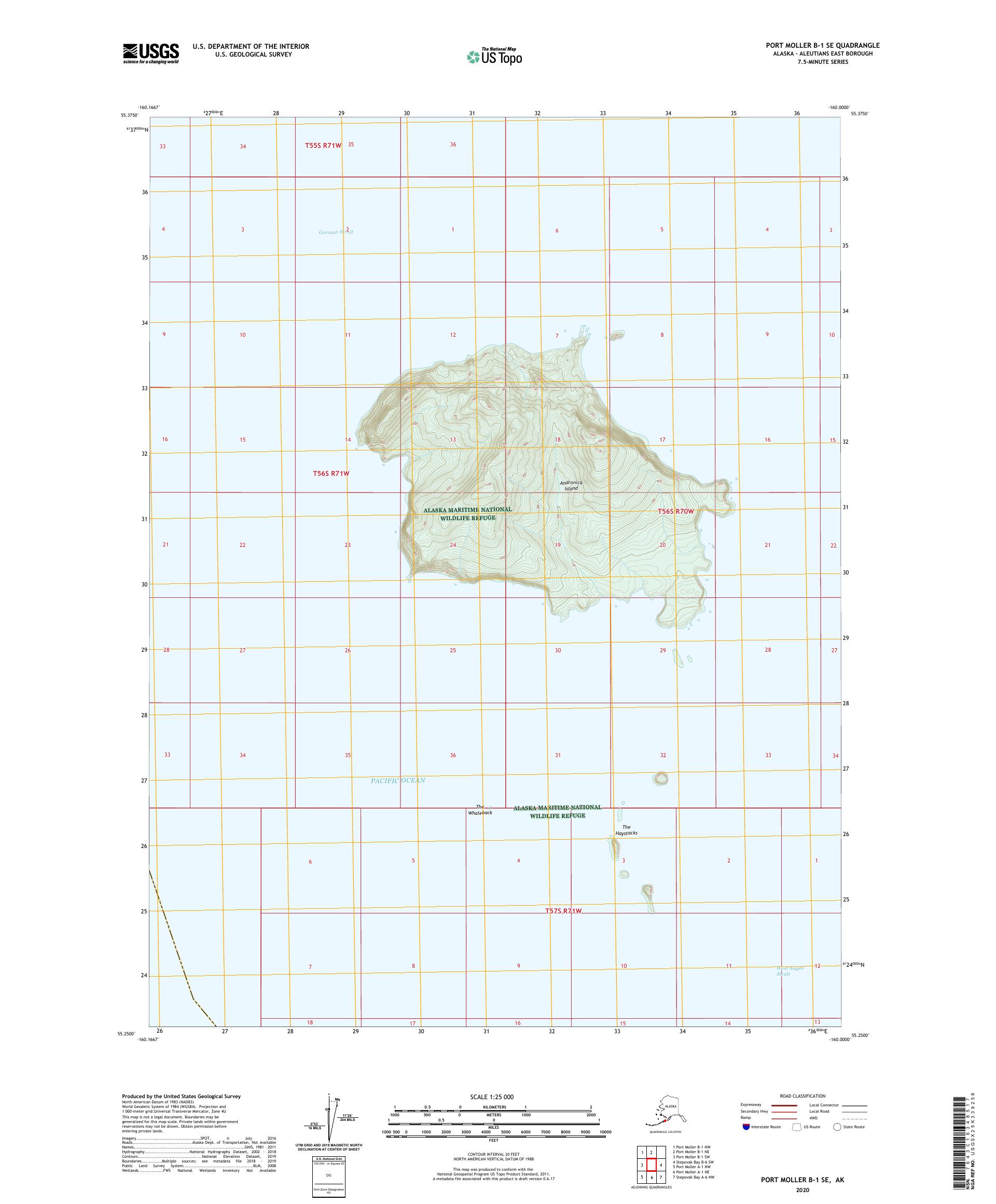 Port Moller B-1 SE Alaska US Topo Map – MyTopo Map Store