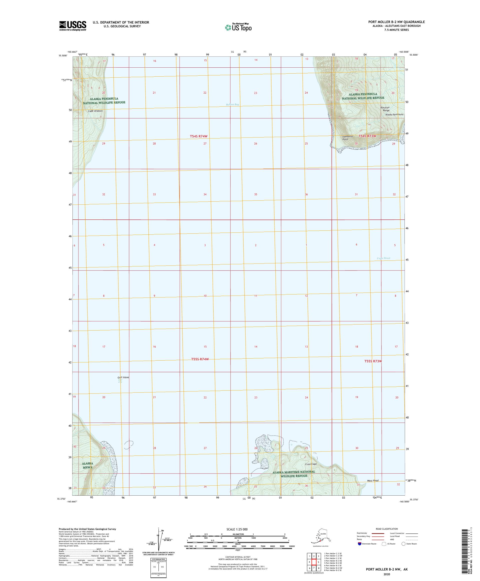 Port Moller B-2 NW Alaska US Topo Map – MyTopo Map Store